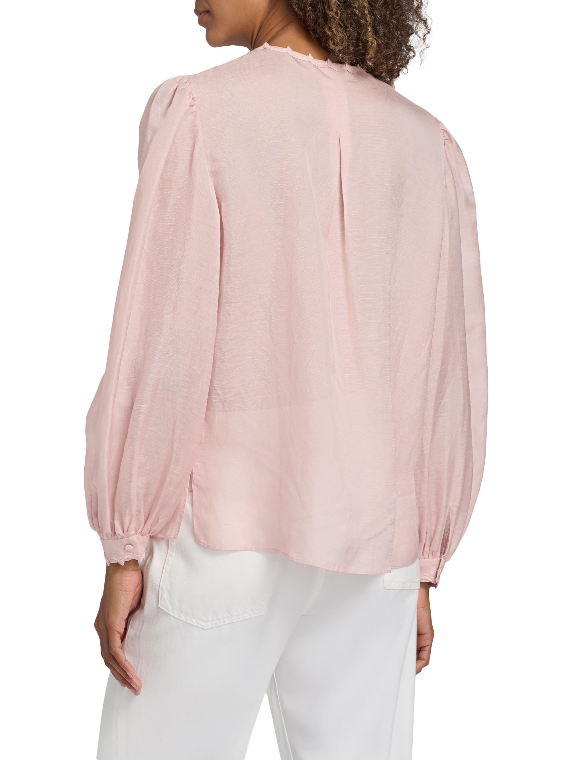 Kobi Halperin Harlow Linen-Blend Tieneck Blouse | Saks Fifth Avenue