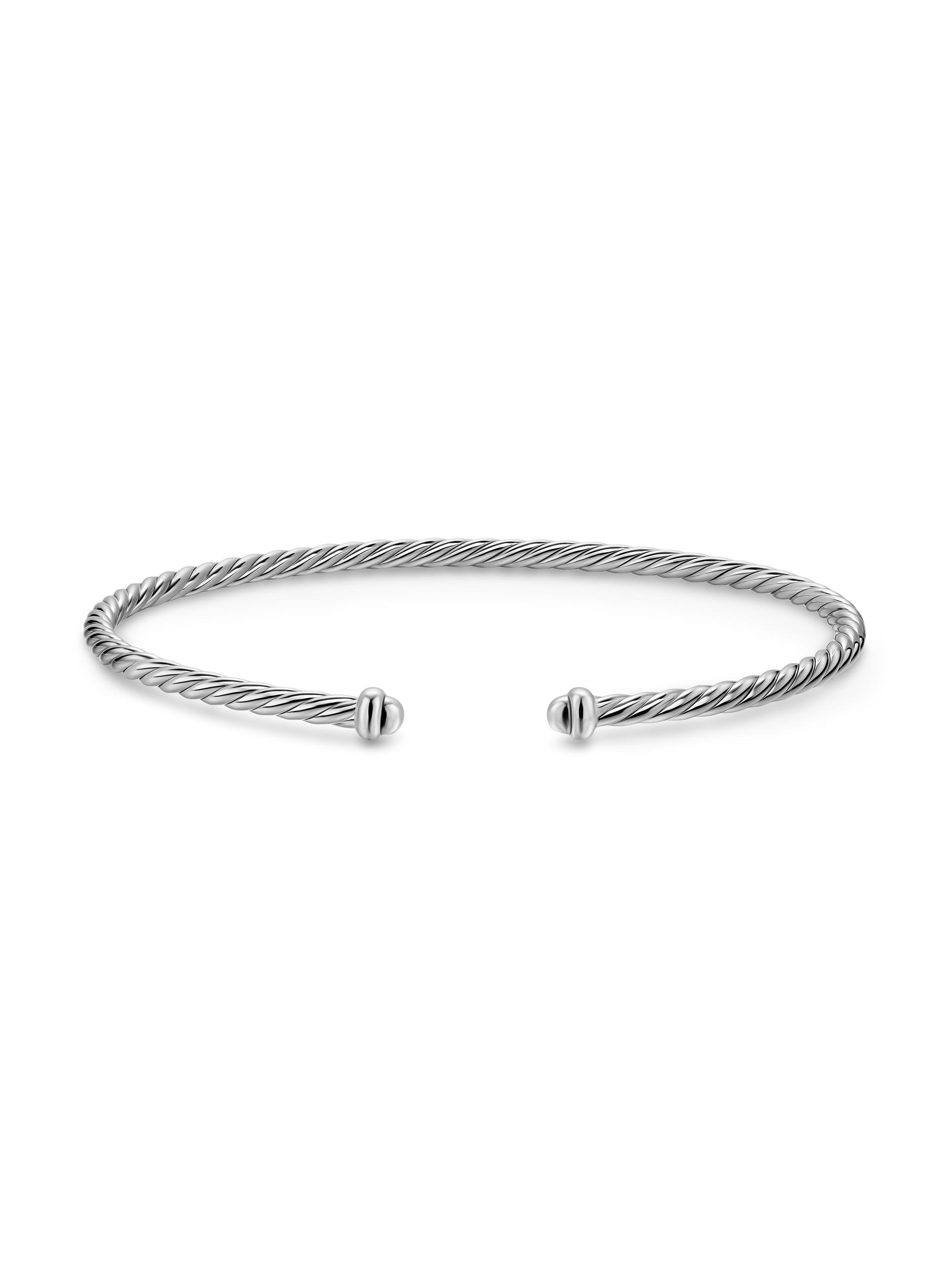 David Yurman Micro Cable Flex Bracelet in Sterling Silver, 2.6MM | Saks ...