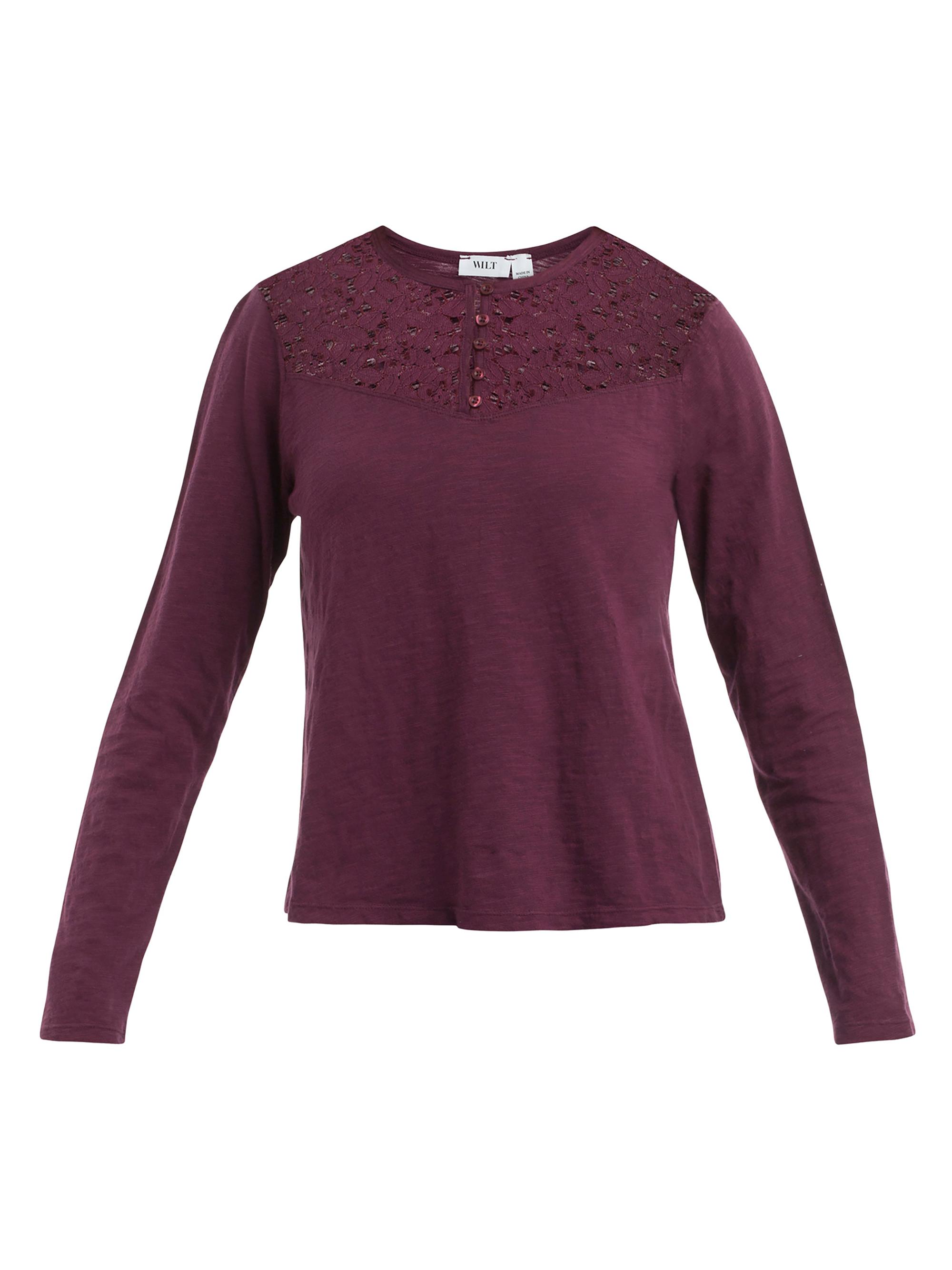 Wilt Lace Yoke Henley Tee | Saks Fifth Avenue