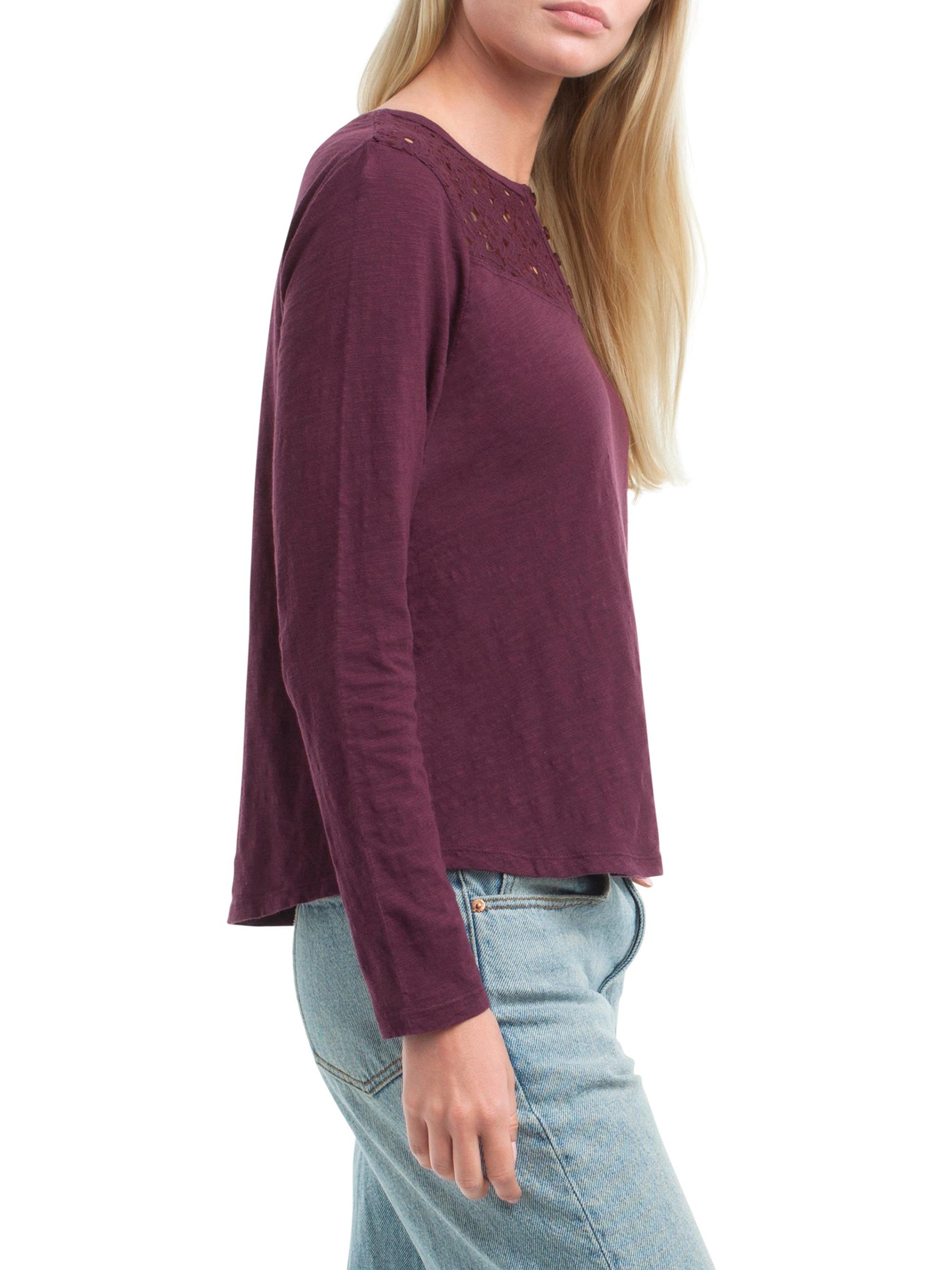 Wilt Lace Yoke Henley Tee | Saks Fifth Avenue