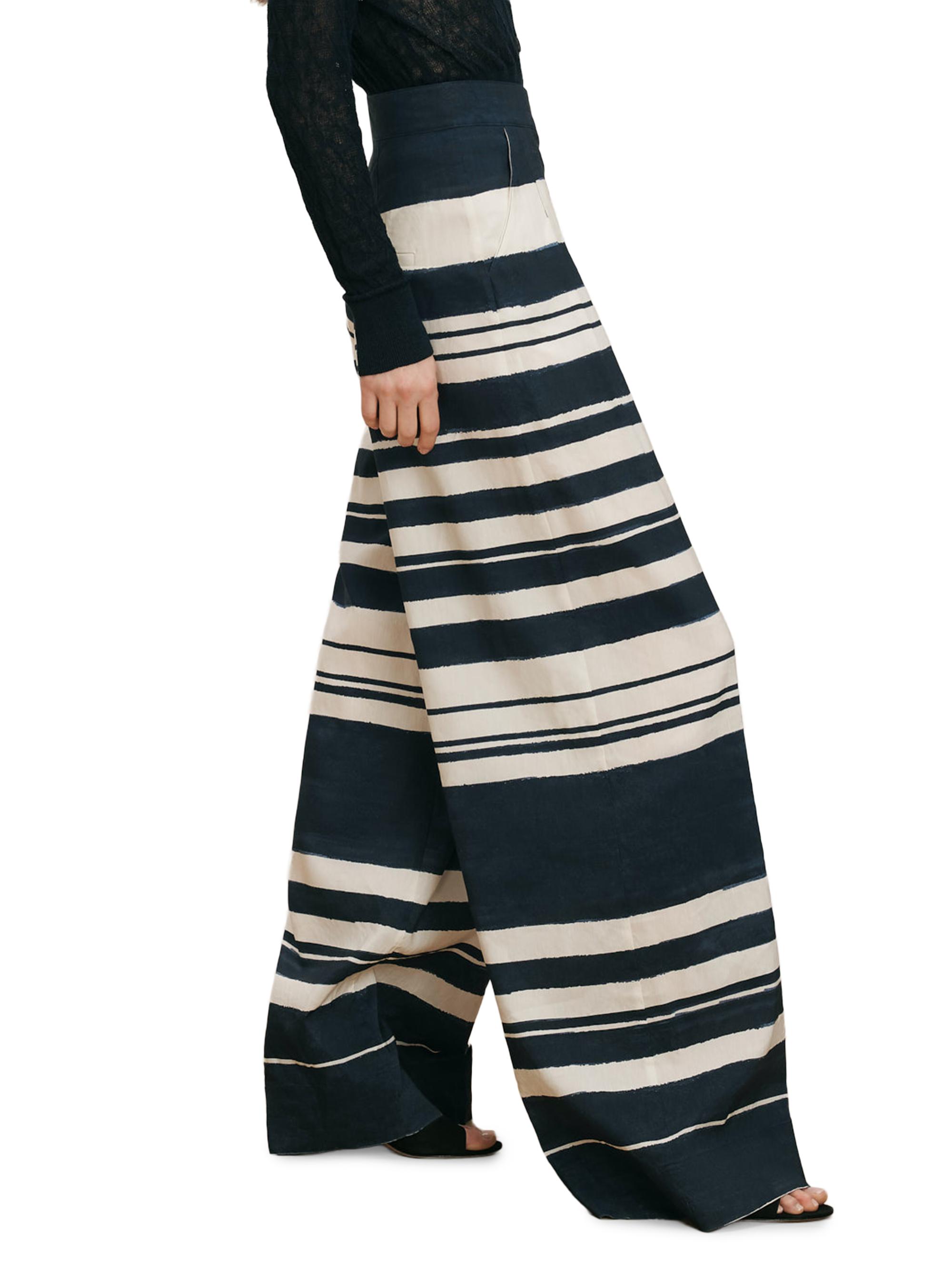 Veronica Beard Heron Striped Linen-Blend Wide-Leg Pants | Saks Fifth Avenue