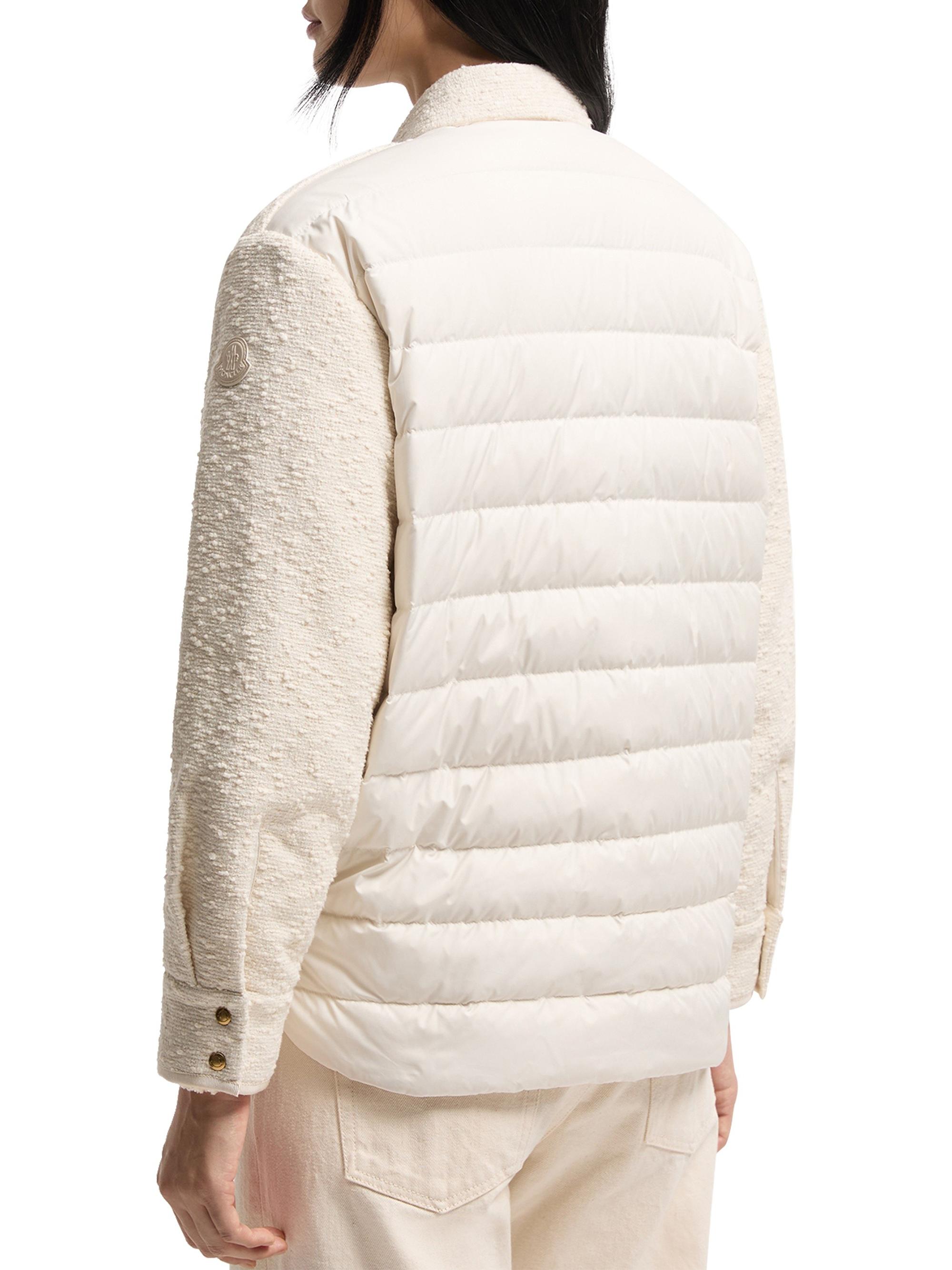 Moncler Puffer Shacket in Cotton Blend Bouclé | Saks Fifth Avenue