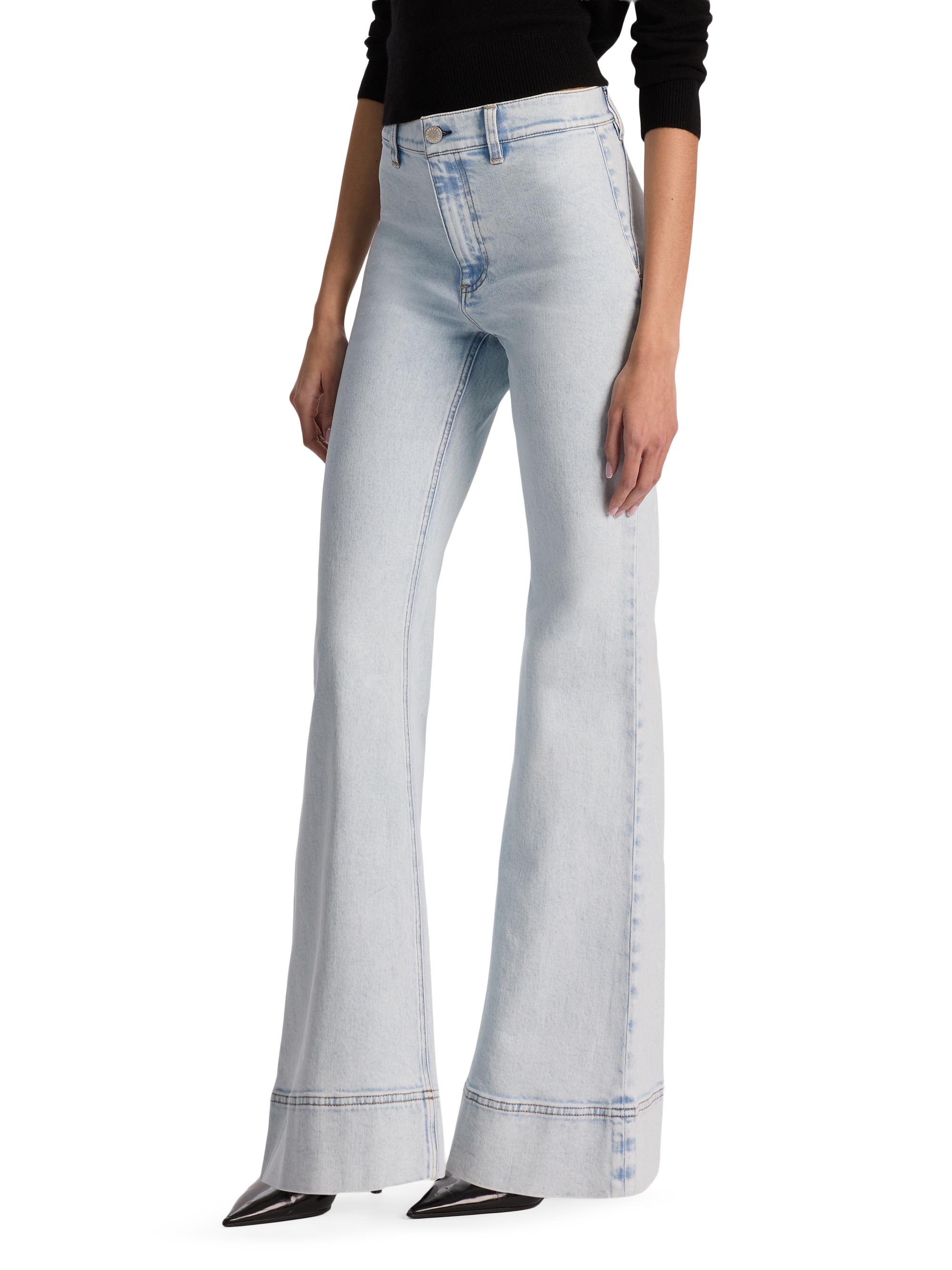 ALICE + OLIVIA Gorgeous High-Rise Flared Jeans | Saks Fifth Avenue