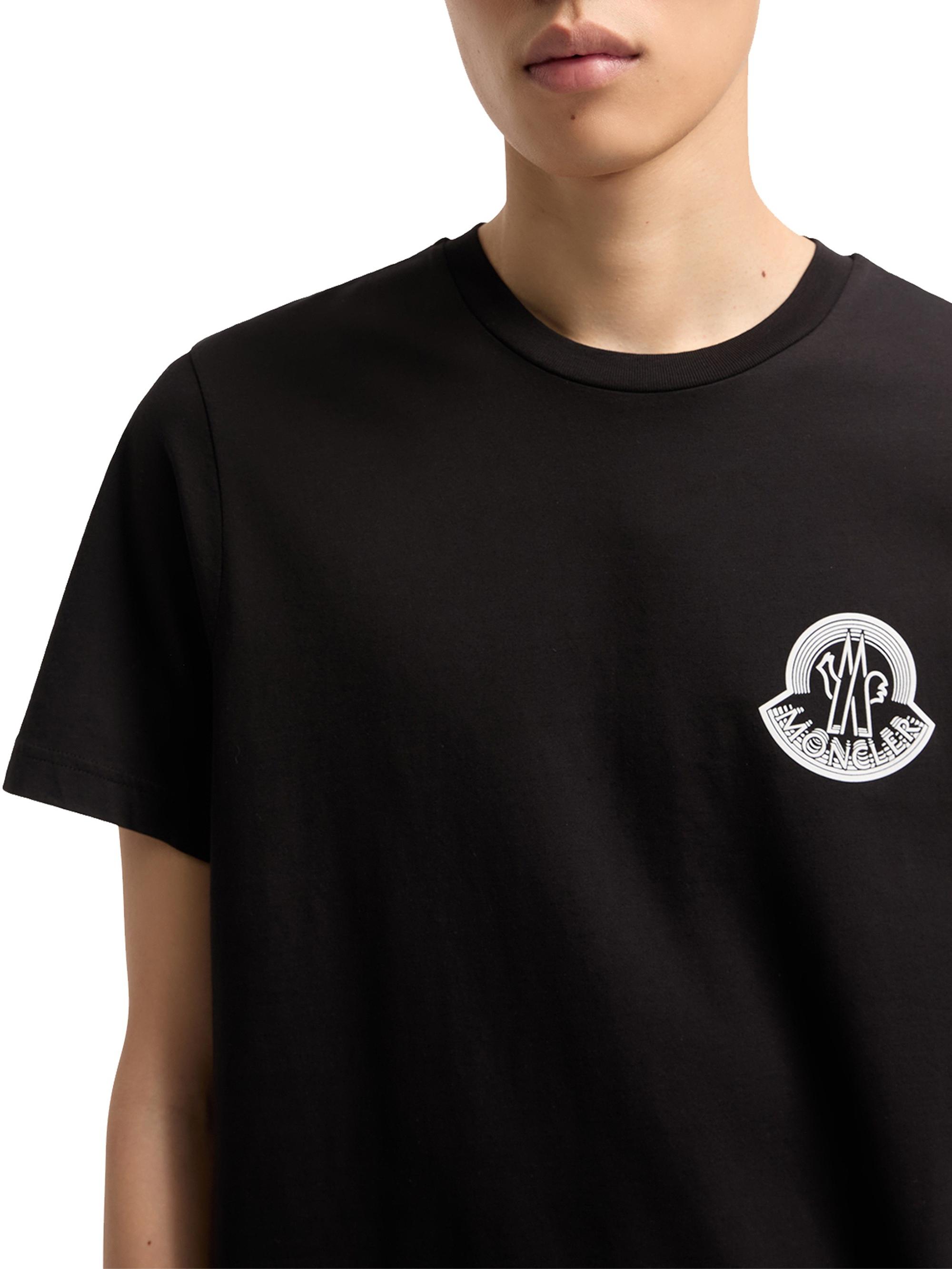 Moncler Crew Neck T-Shirt in Cotton Jersey | Saks Fifth Avenue