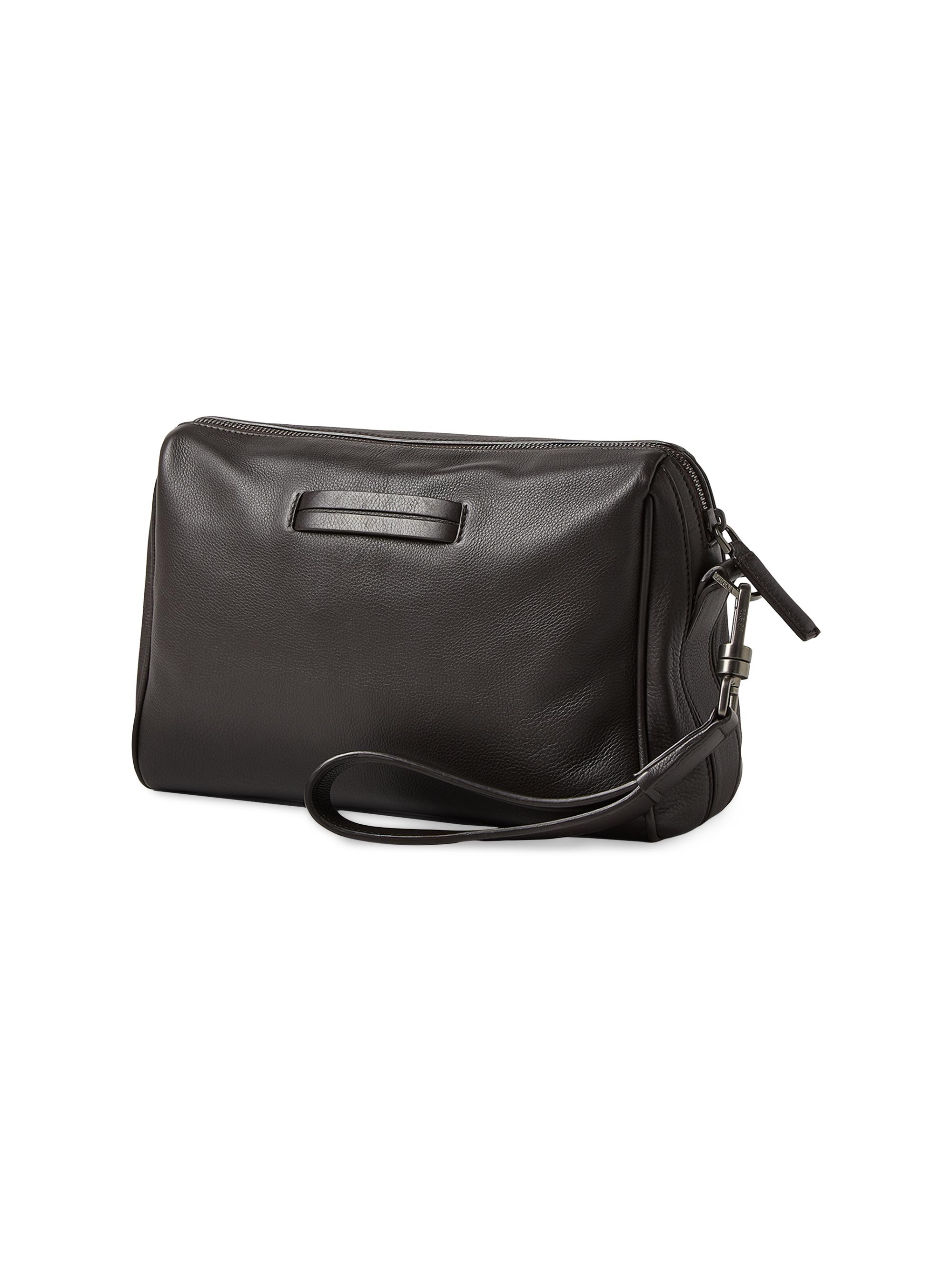 ZEGNA Secondskin Leather Pouch | Saks Fifth Avenue