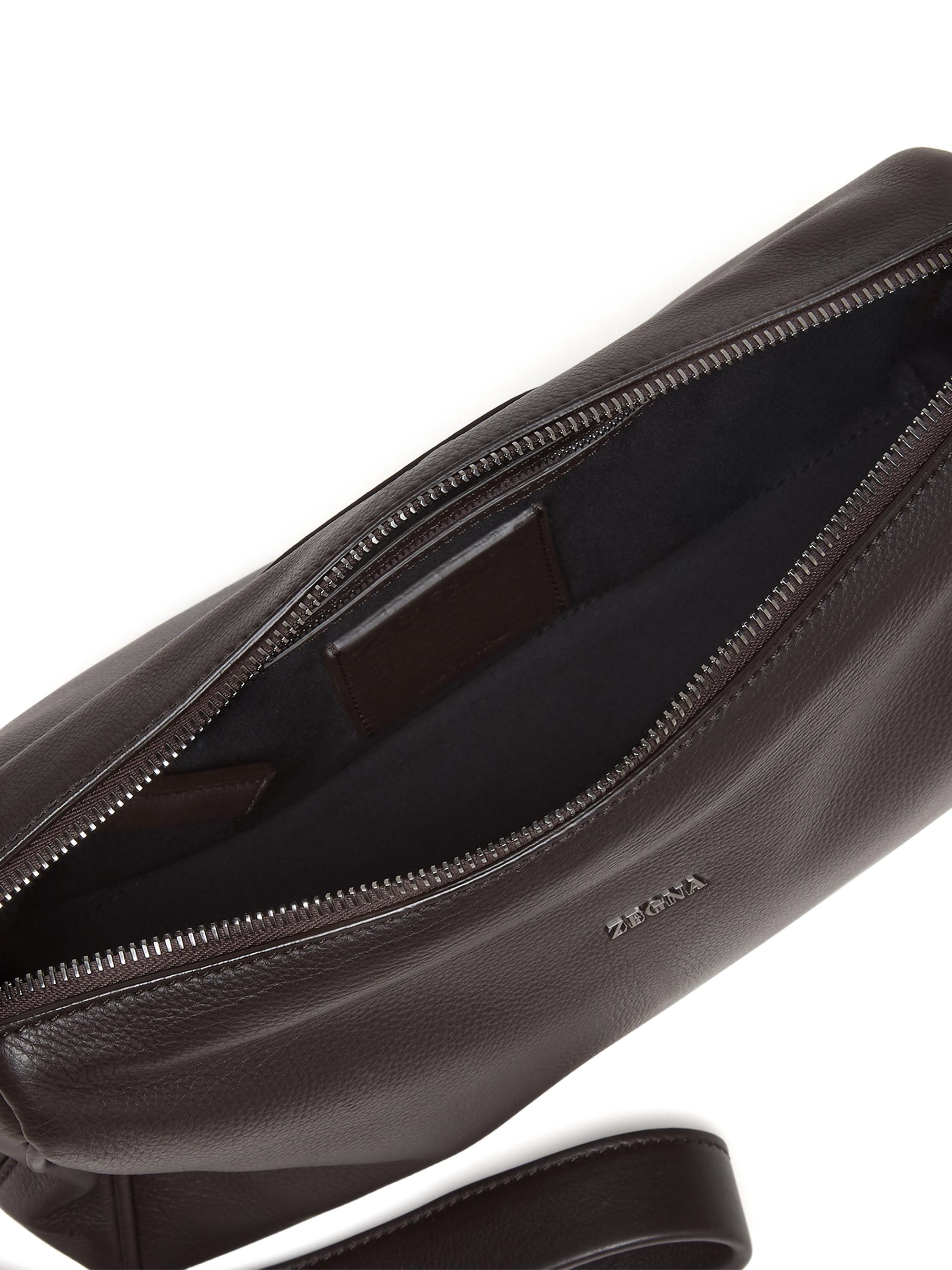 ZEGNA Secondskin Leather Pouch | Saks Fifth Avenue