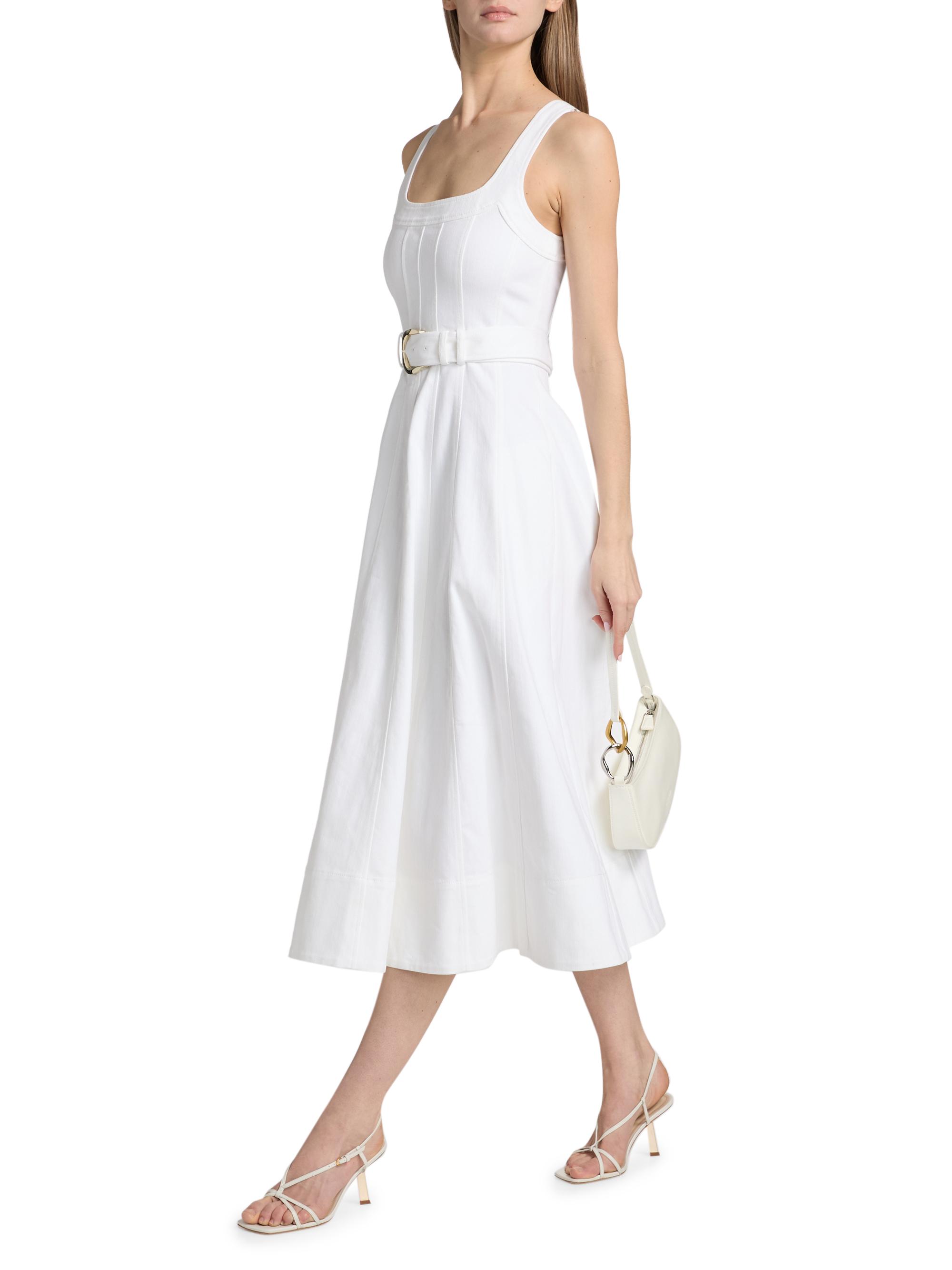 Cinq à Sept Cambree Belted Denim Midi-Dress | Saks Fifth Avenue
