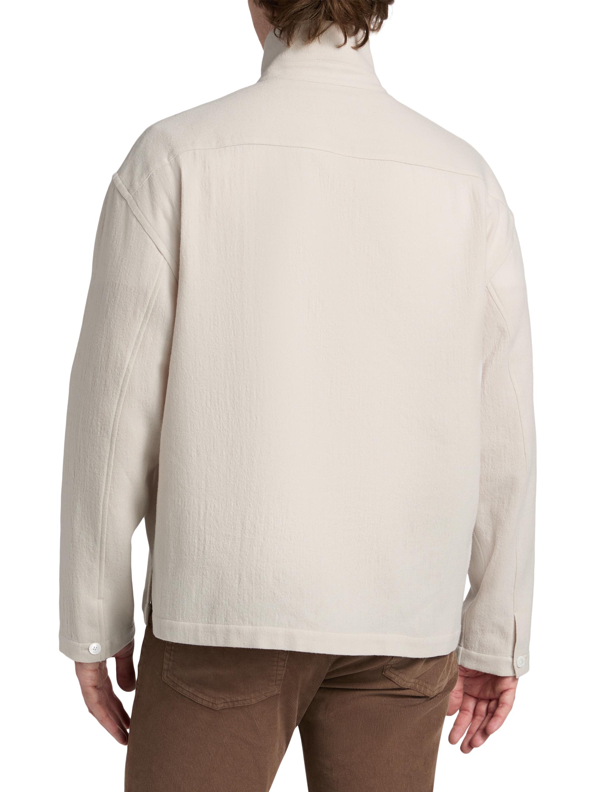 Frame Wool Half-Zip Overshirt Jacket | Saks Fifth Avenue