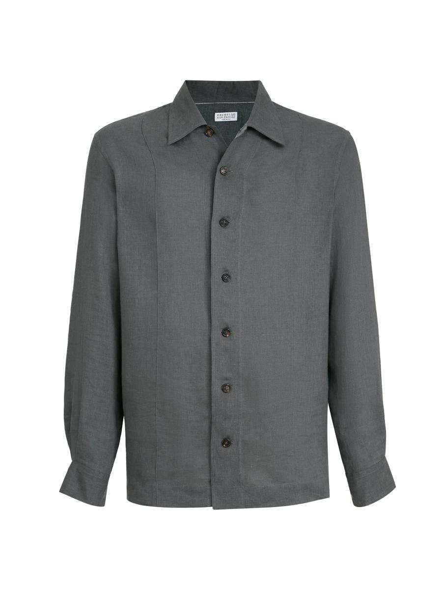 Brunello Cucinelli Linen Easy Fit Shirt with Crête Details | Saks Fifth ...
