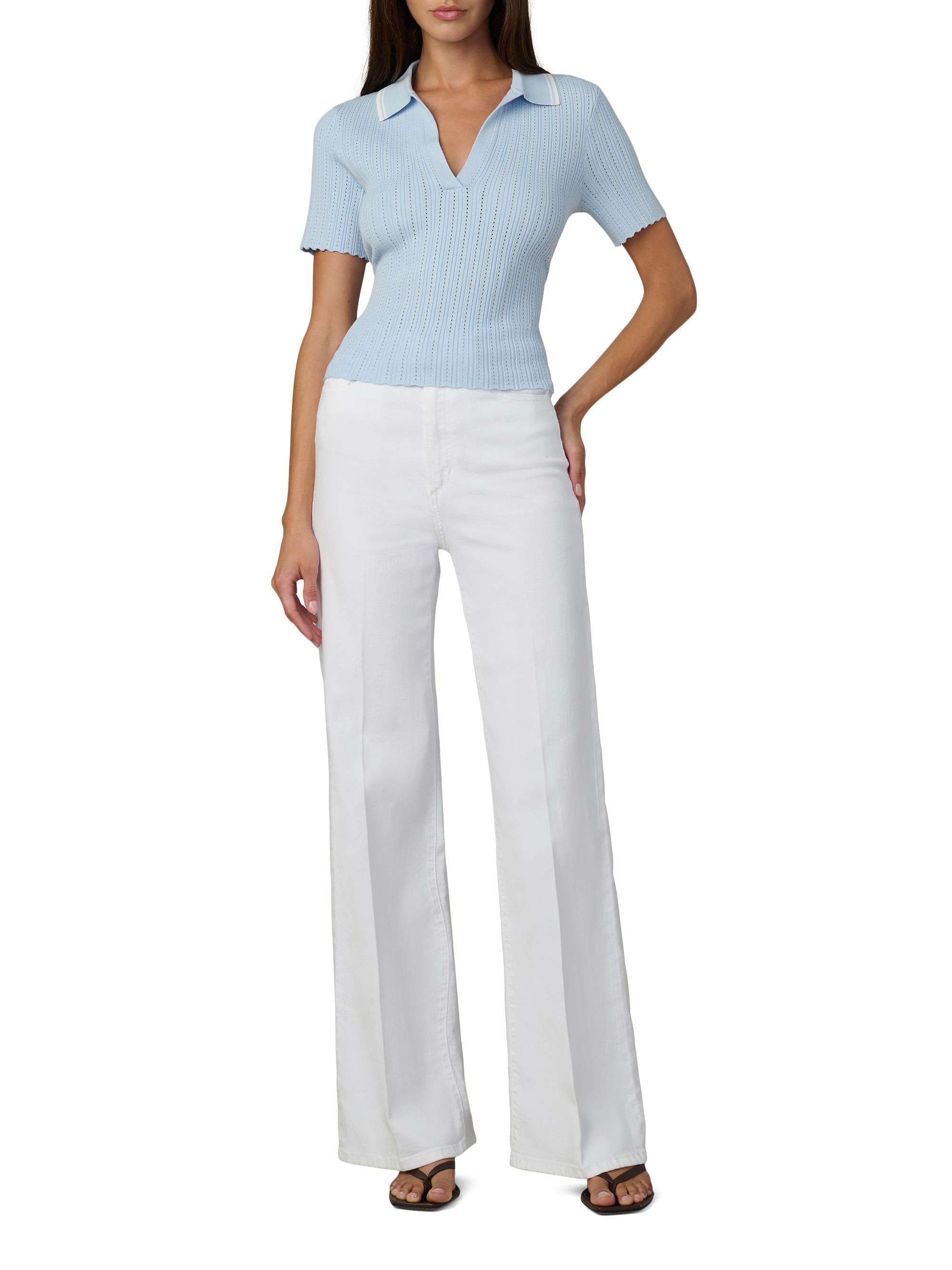 Joe's Jeans The Jess Pointelle-Knit Polo Shirt | Saks Fifth Avenue