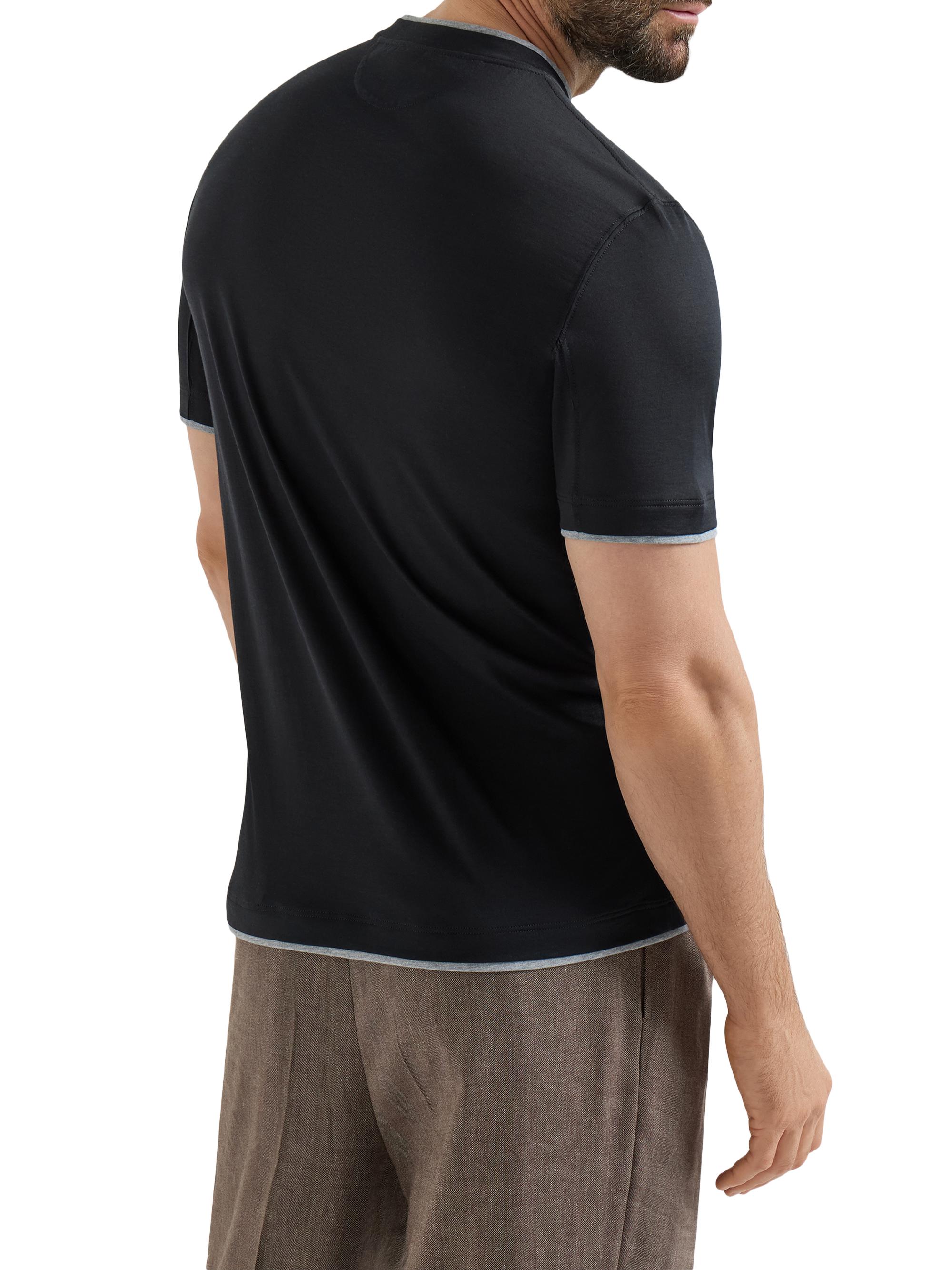 Brunello Cucinelli Silk and Cotton Jersey Crew Neck T-Shirt | Saks ...