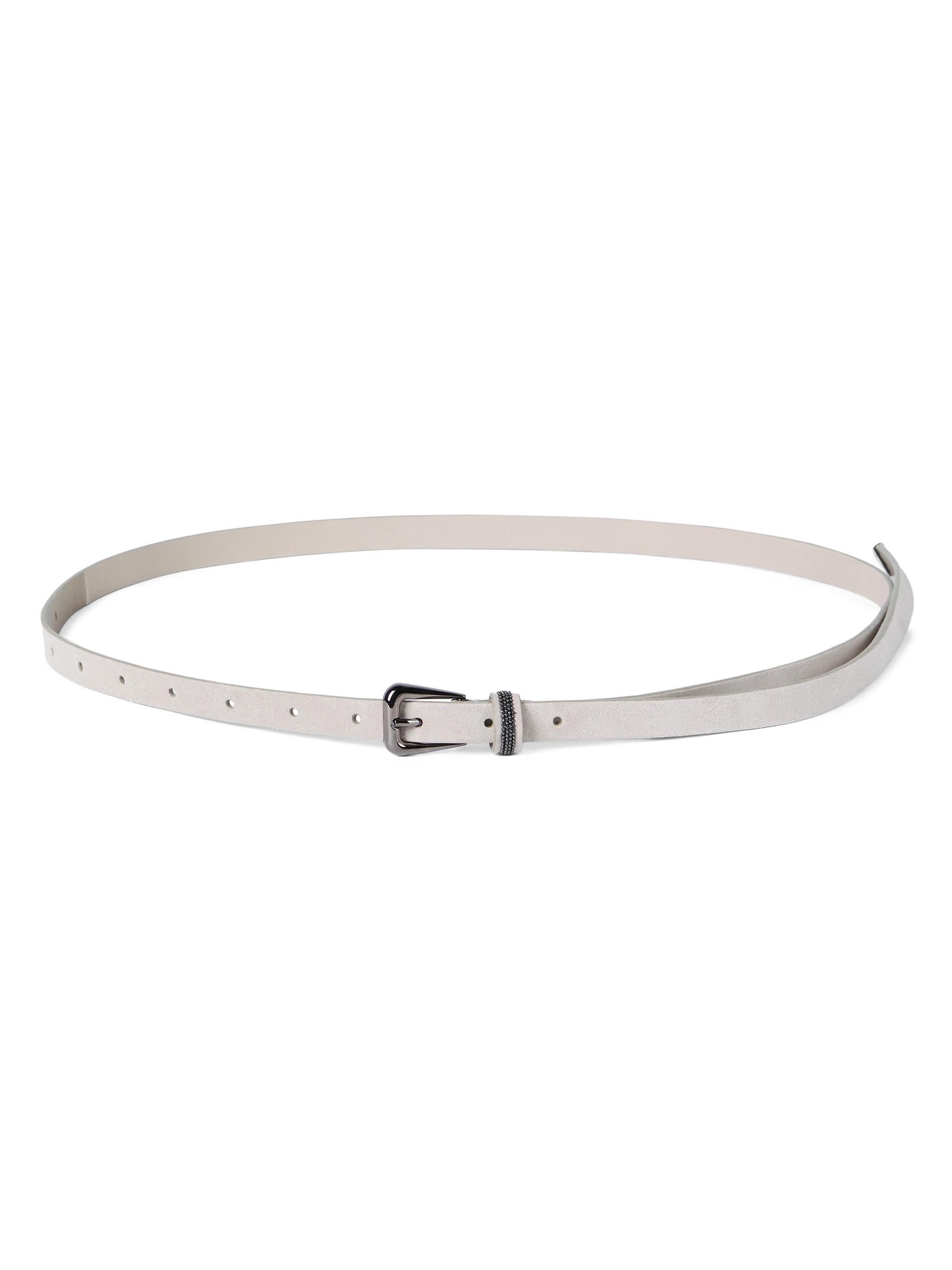 Brunello Cucinelli Suede Belt with Shiny Loop | Saks Fifth Avenue