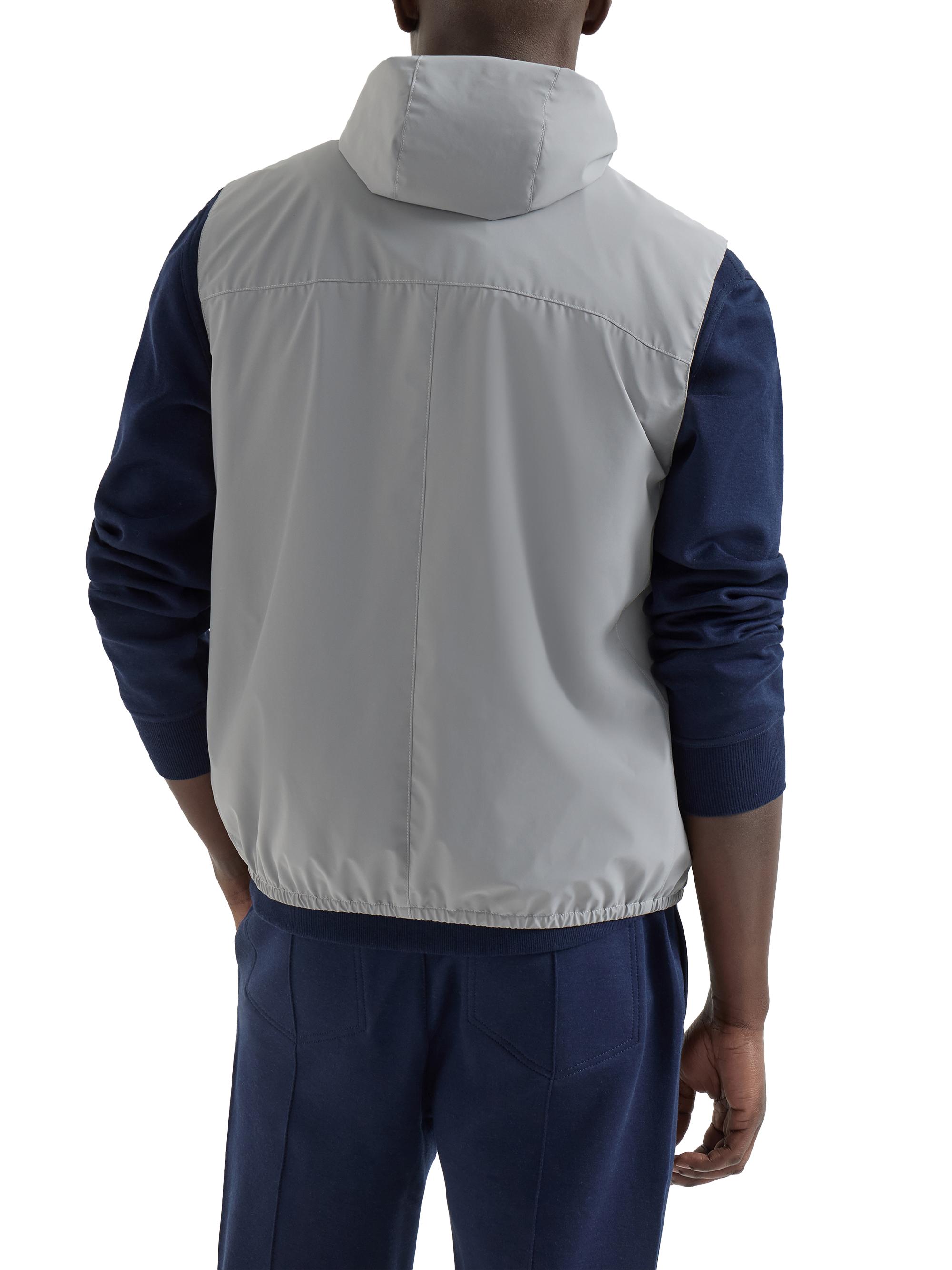 Brunello Cucinelli Bonded Nylon Hooded Vest with Logo | Saks Fifth Avenue