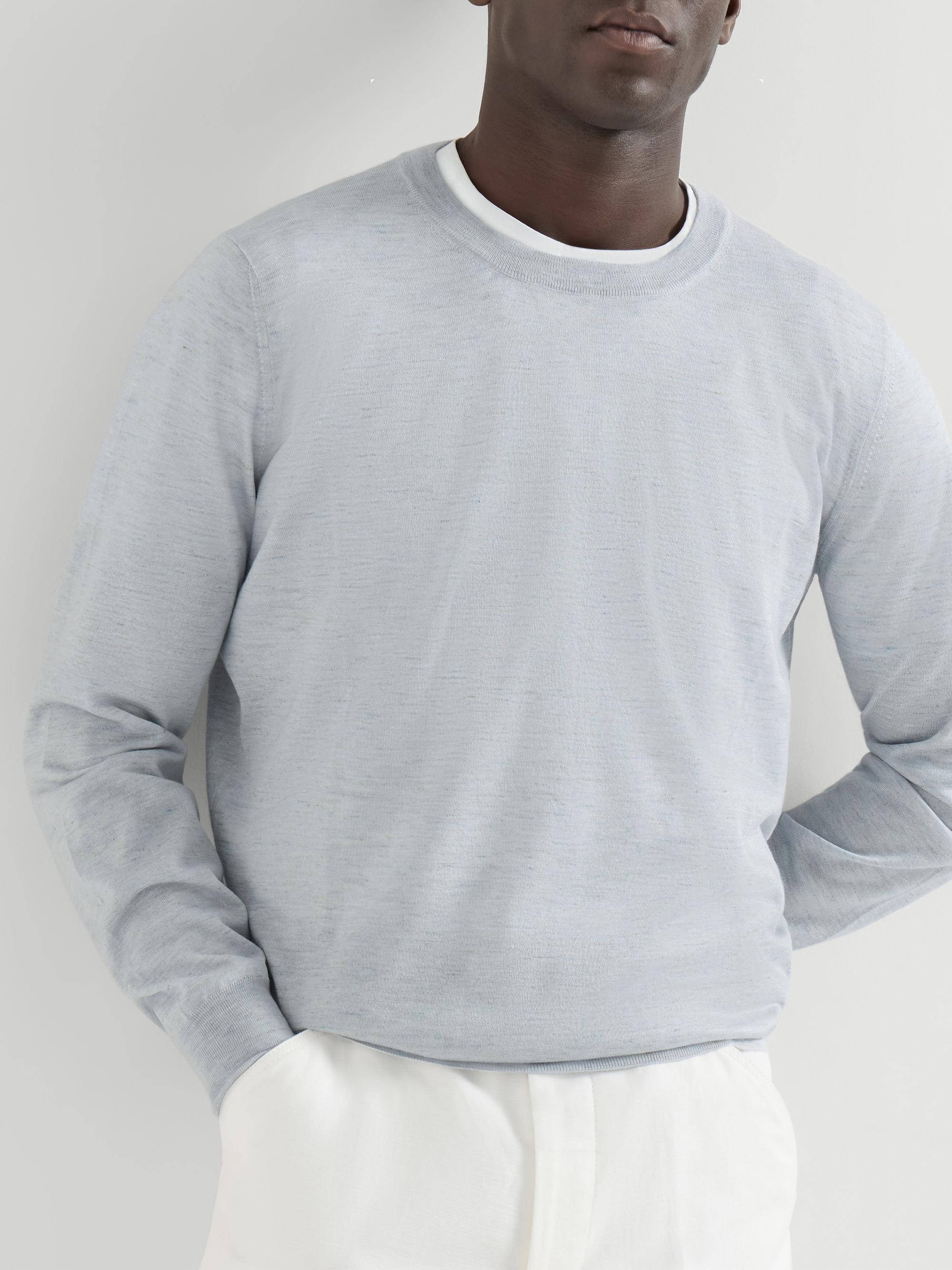 Brunello Cucinelli Lightweight Cashmere, Silk and Linen Sweater | Saks ...