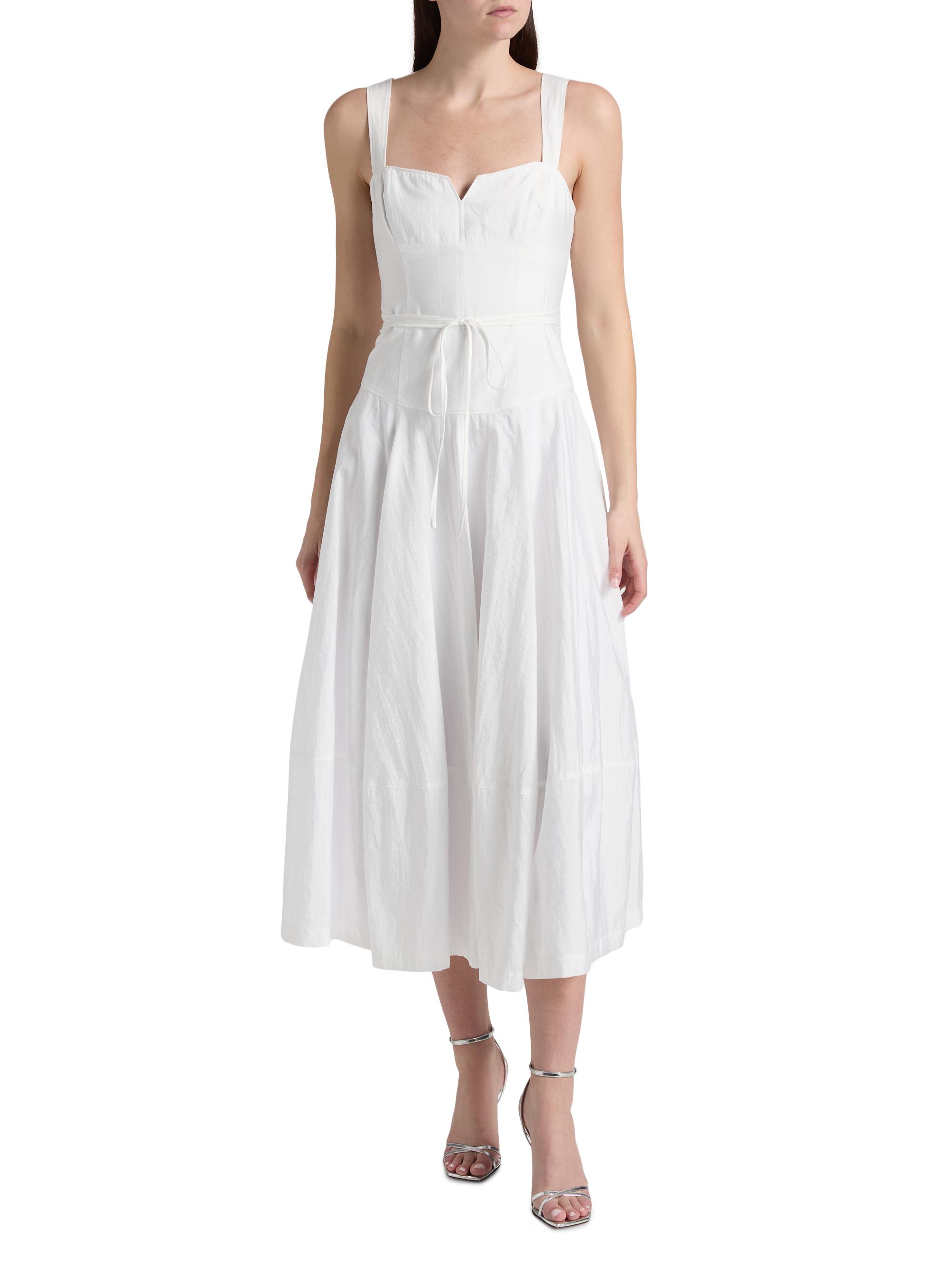Cinq à Sept Jerome Tie-Waist A-Line Midi-Dress | Saks Fifth Avenue