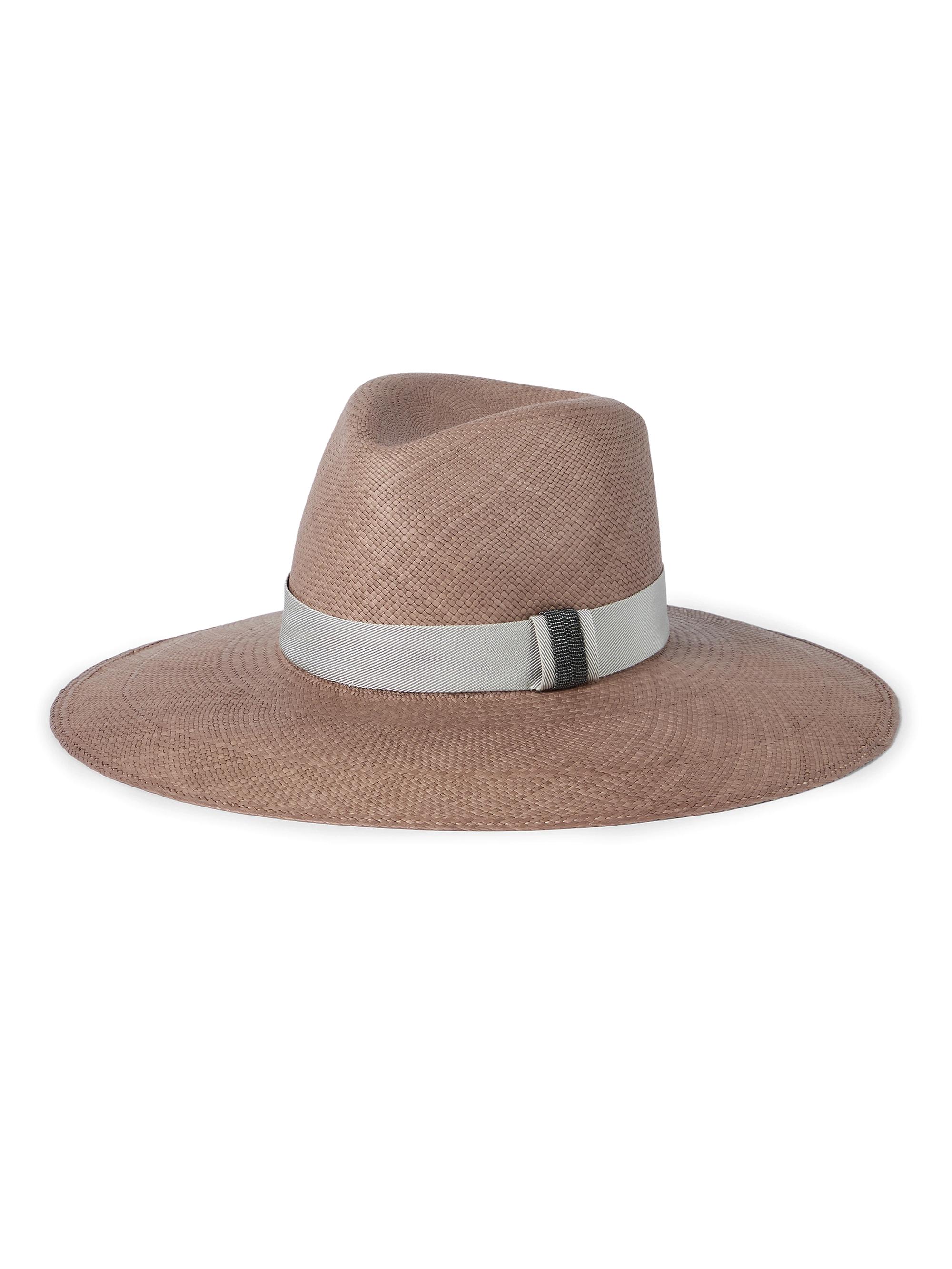 Brunello Cucinelli Straw Fedora with Precious Leather Band | Saks Fifth ...