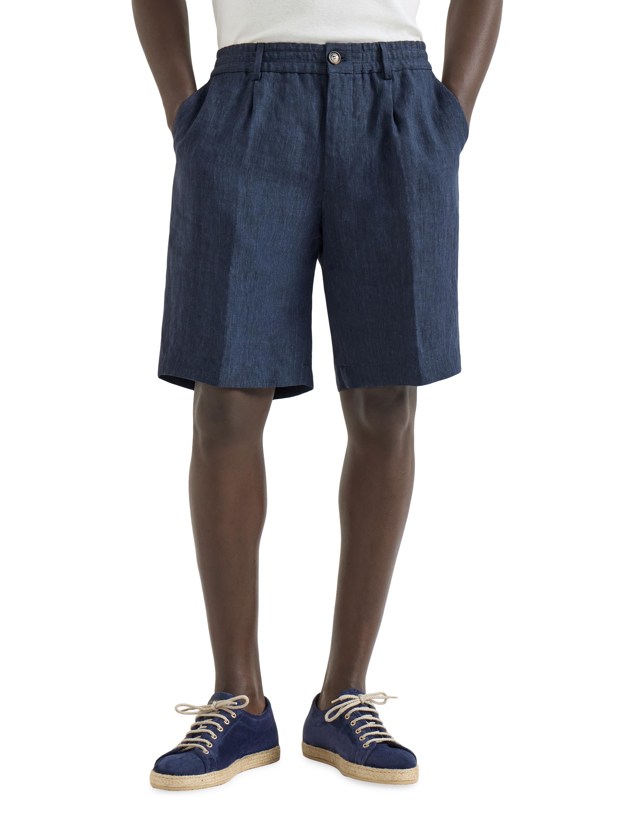 Brunello Cucinelli Lightweight Délavé Linen Bermuda Shorts With ...