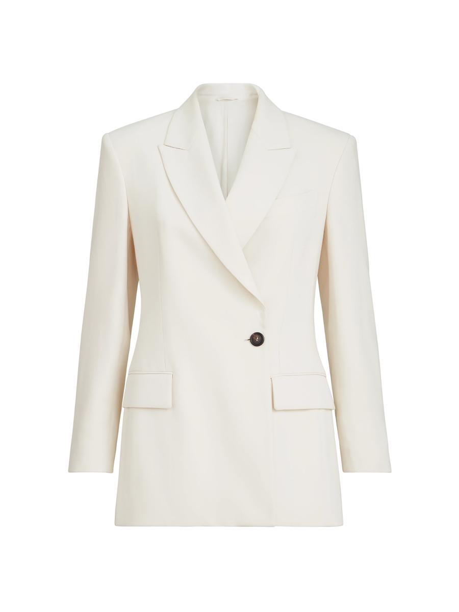 Brunello Cucinelli Comfort Viscose Couture Twill Blazer with Monili ...