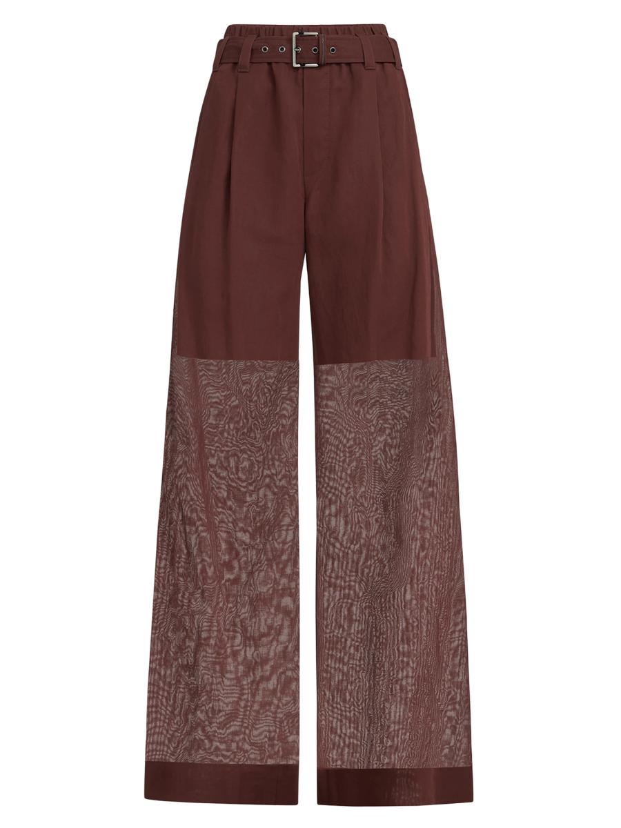 Brunello Cucinelli Cotton Organza Loose Trousers with Monili | Saks ...