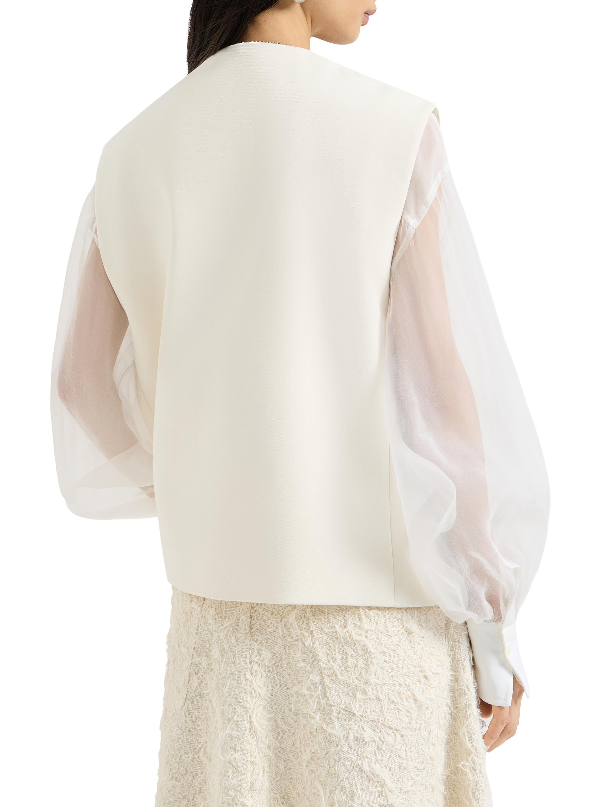Brunello Cucinelli Cotton Double Twill Crêpe Vest with Monili | Saks ...