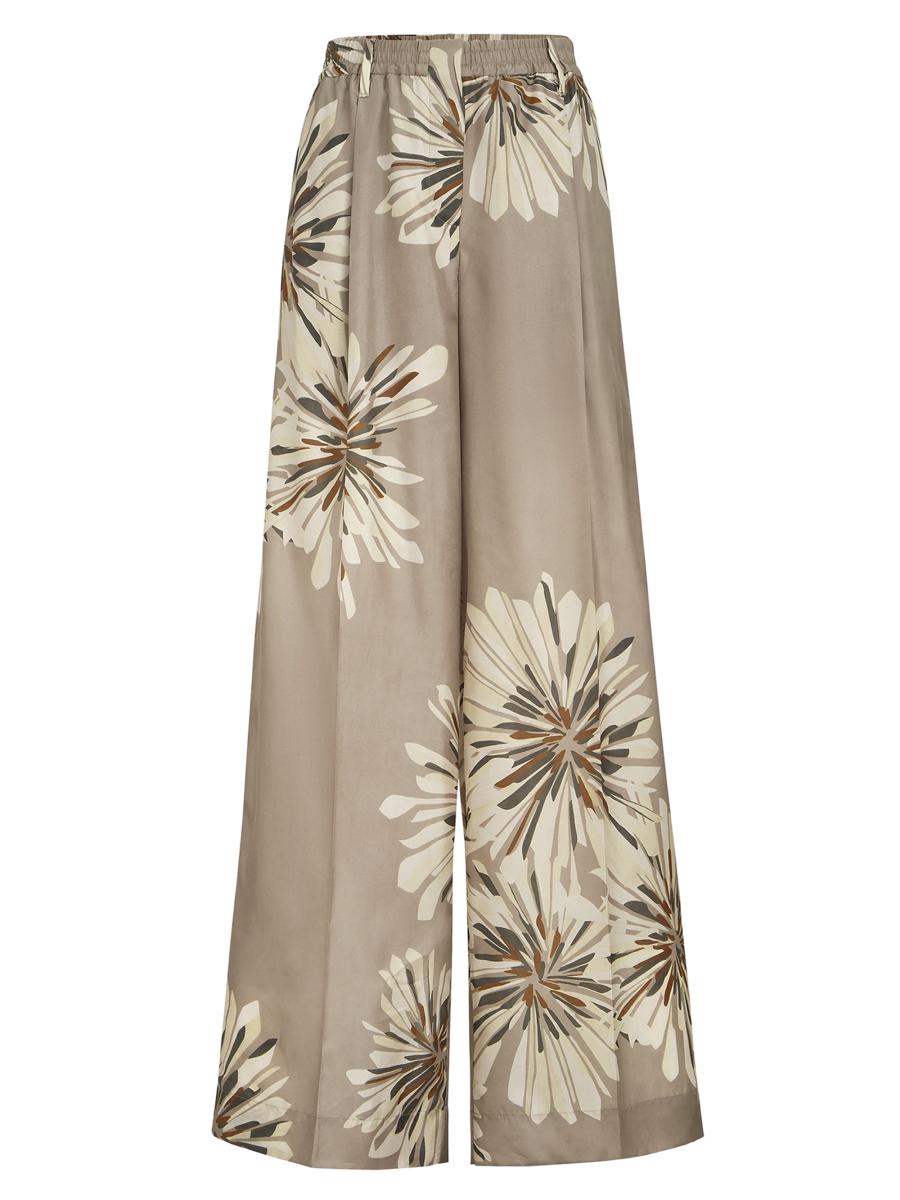 Brunello Cucinelli Silk Bloom Print Pongee Sartorial Track Trousers ...