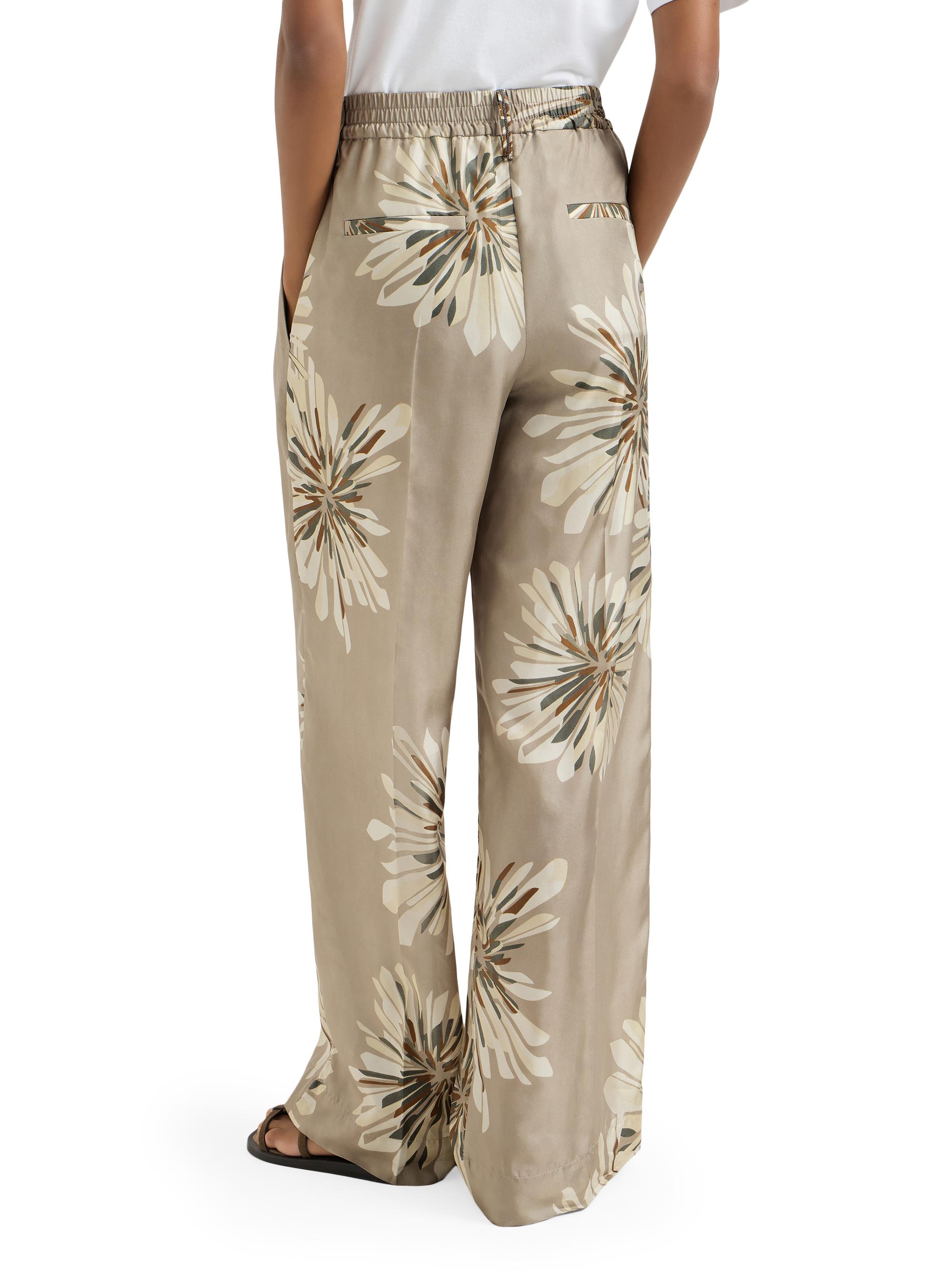 Brunello Cucinelli Silk Bloom Print Pongee Sartorial Track Trousers ...