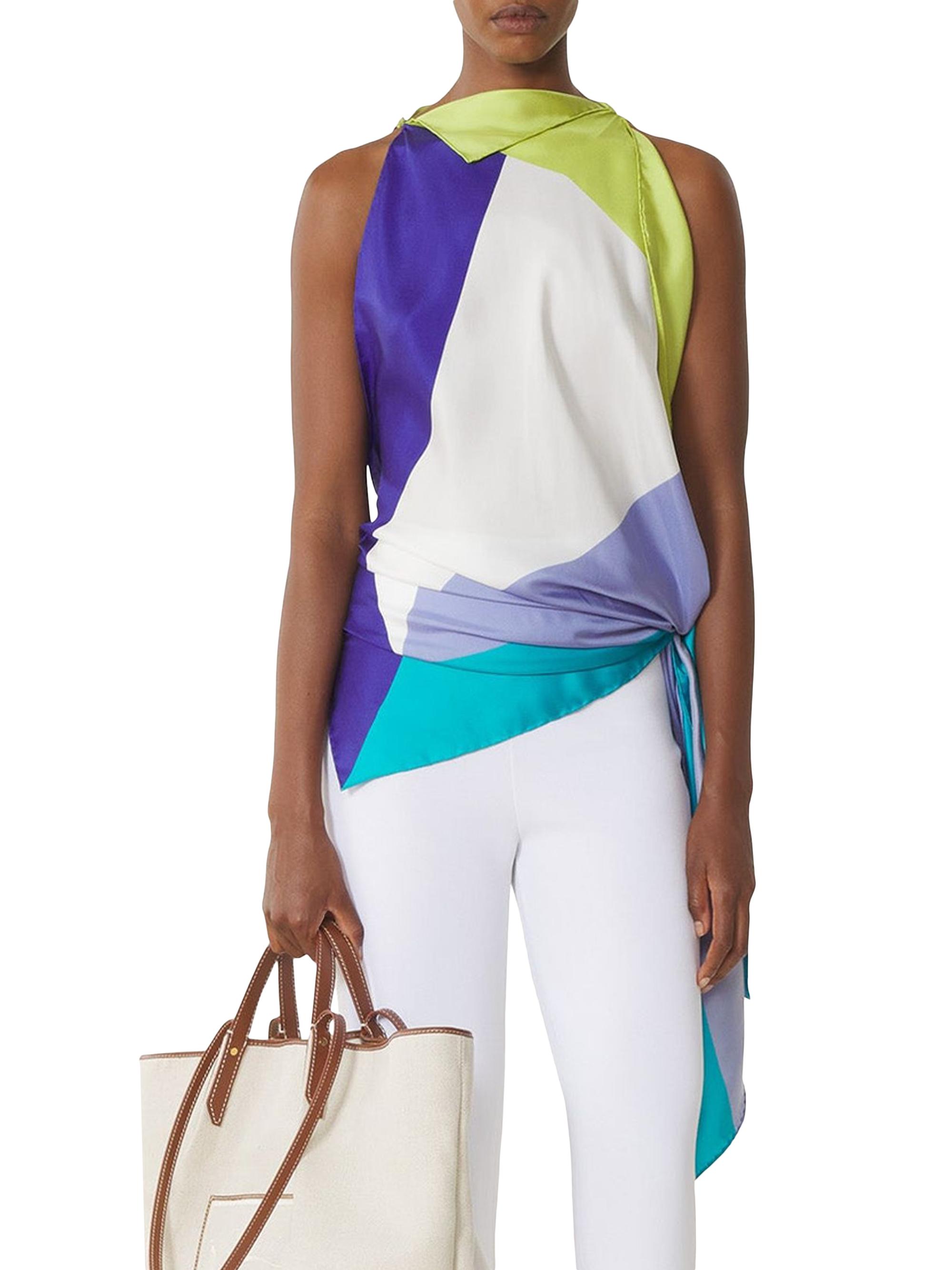Lanvin Silk Graphic Print Top | Saks Fifth Avenue