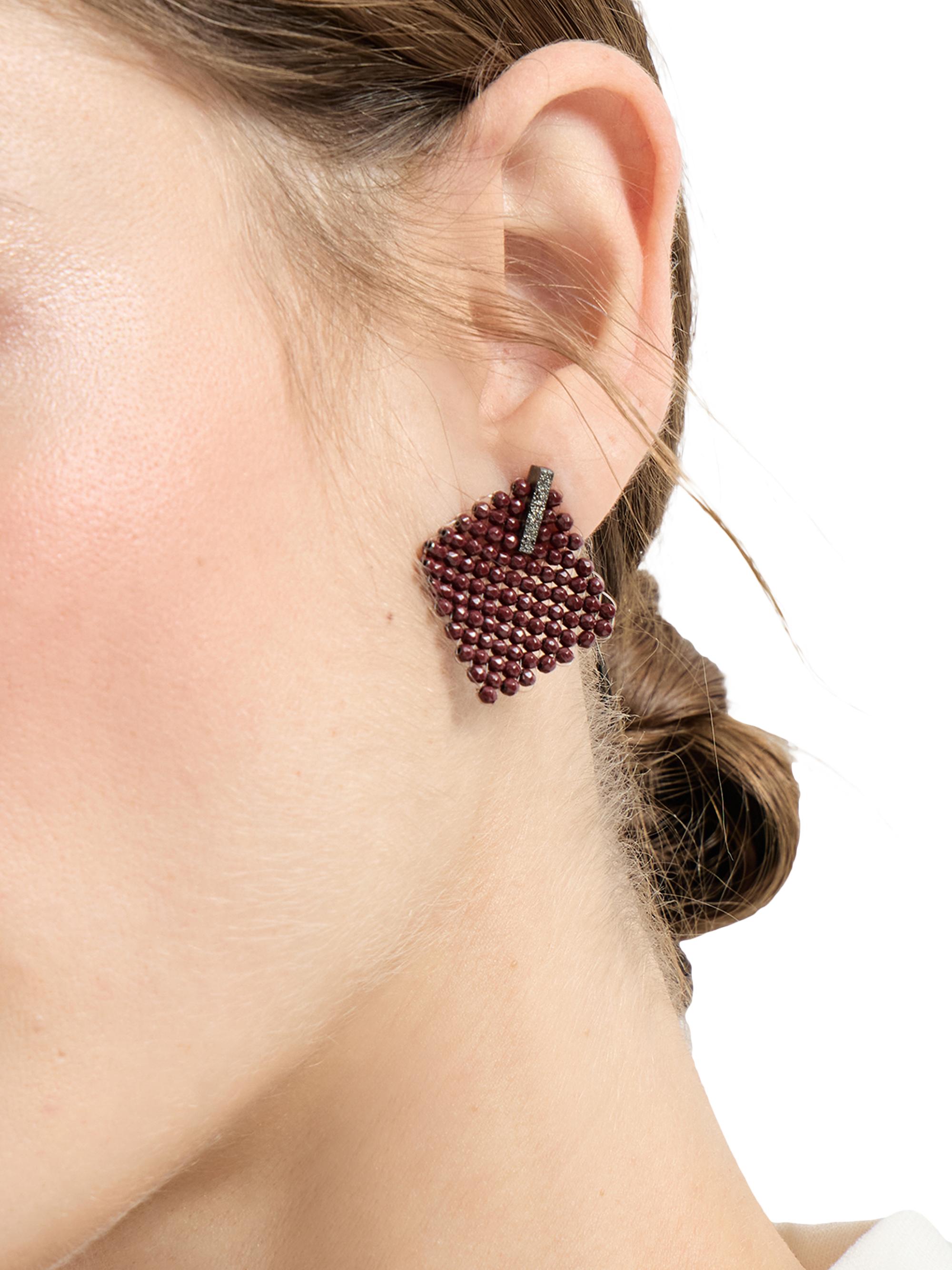 Brunello Cucinelli Hematite and Sterling Silver Earrings | Saks Fifth ...