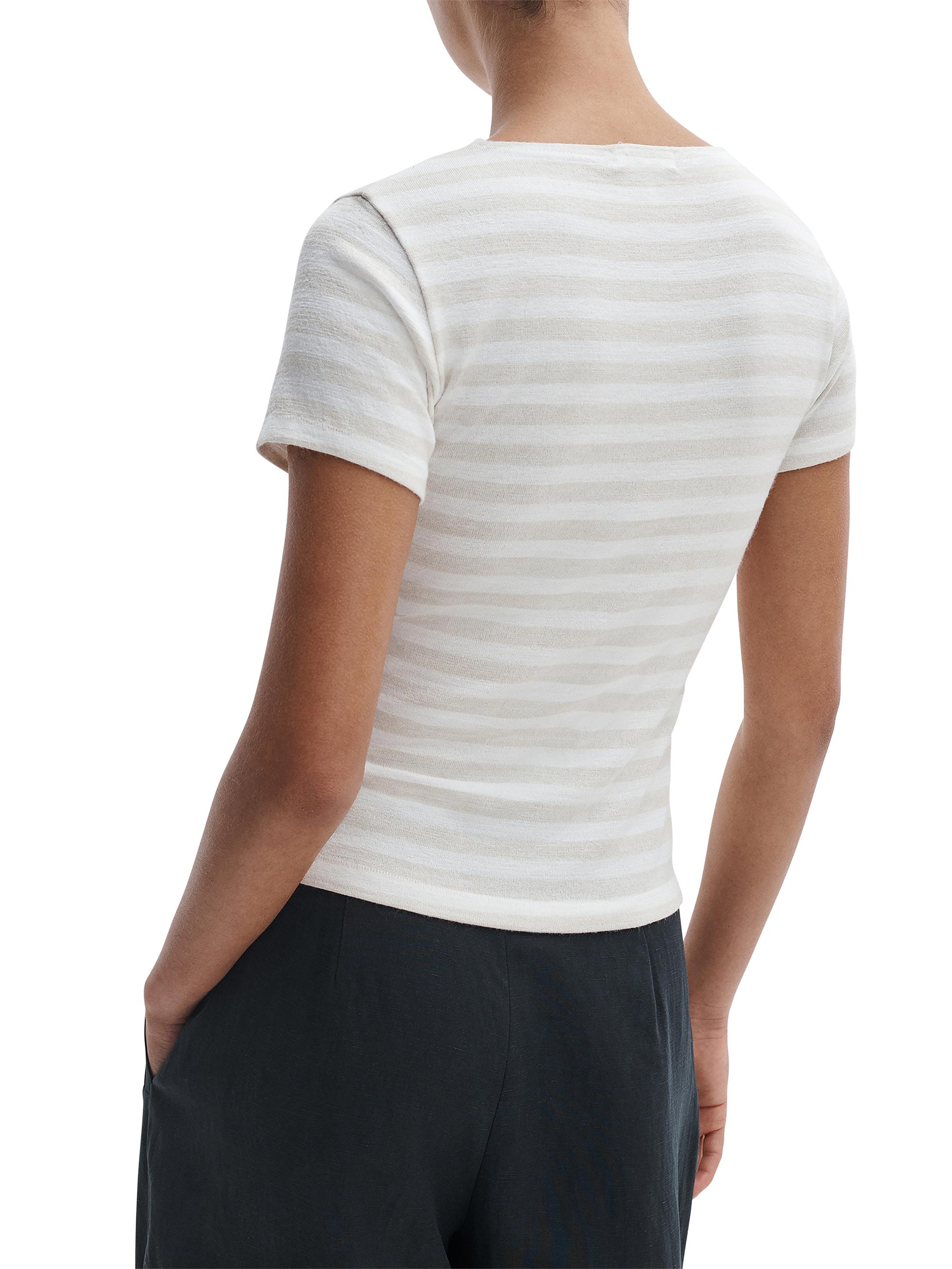 rag & bone The Knit Striped Button-Front T-Shirt | Saks Fifth Avenue
