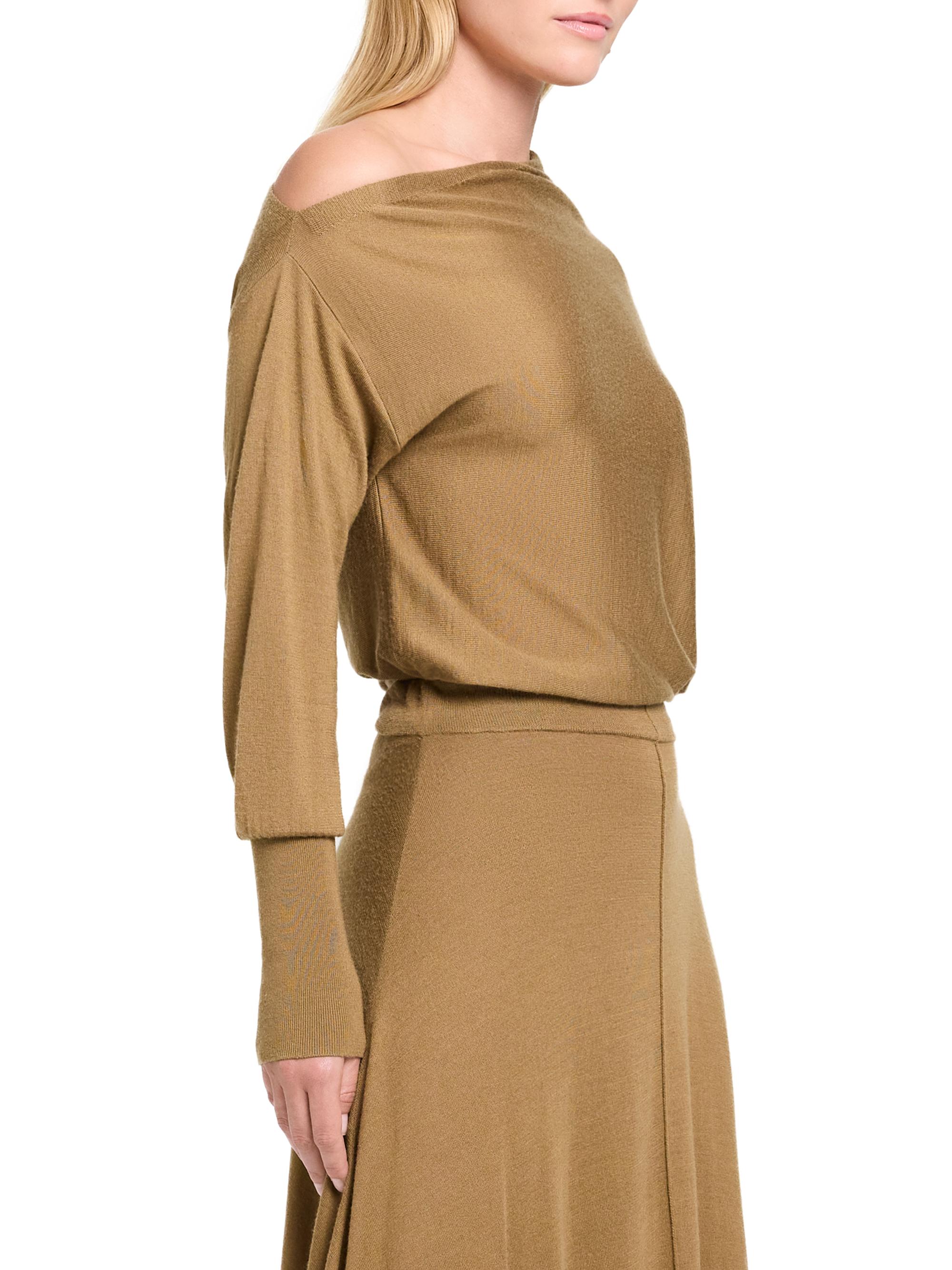 TWP Cold Shoulder Wool-Silk Knit Top | Saks Fifth Avenue
