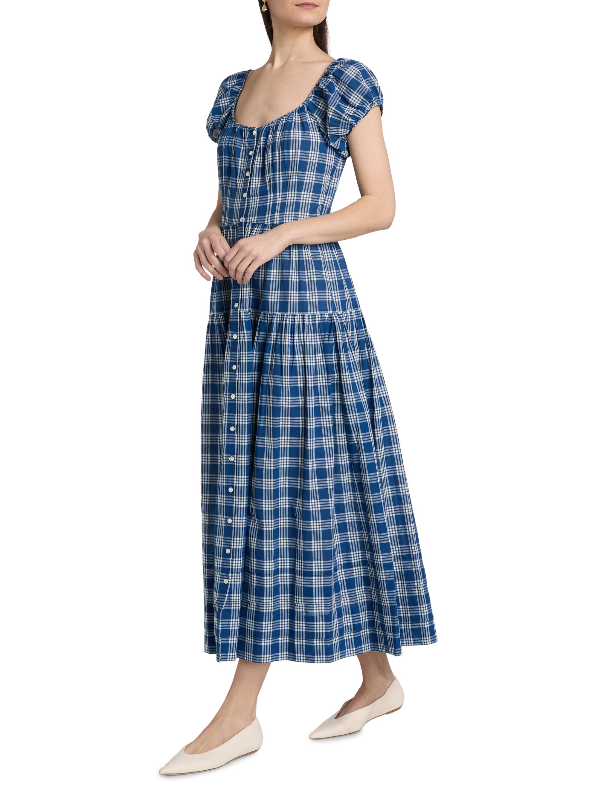 DÔEN Valenne Plaid Button-Front Midi-Dress | Saks Fifth Avenue