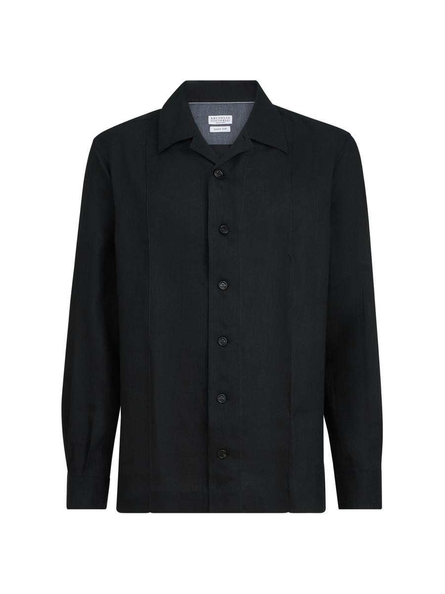 Brunello Cucinelli Linen Easy Fit Shirt with Crête Details | Saks Fifth ...