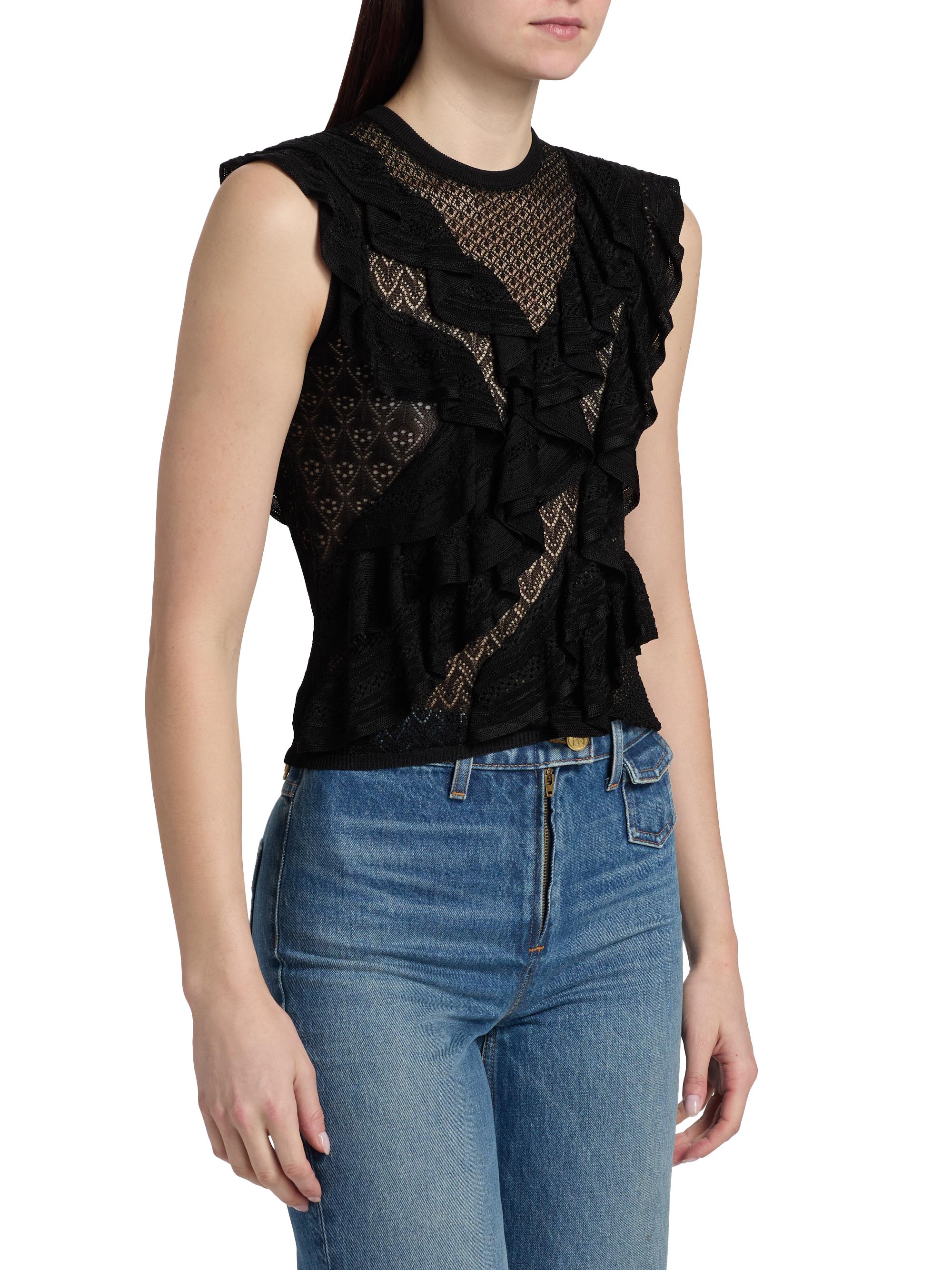 Ulla Johnson Angelica Lace Flutter Top | Saks Fifth Avenue