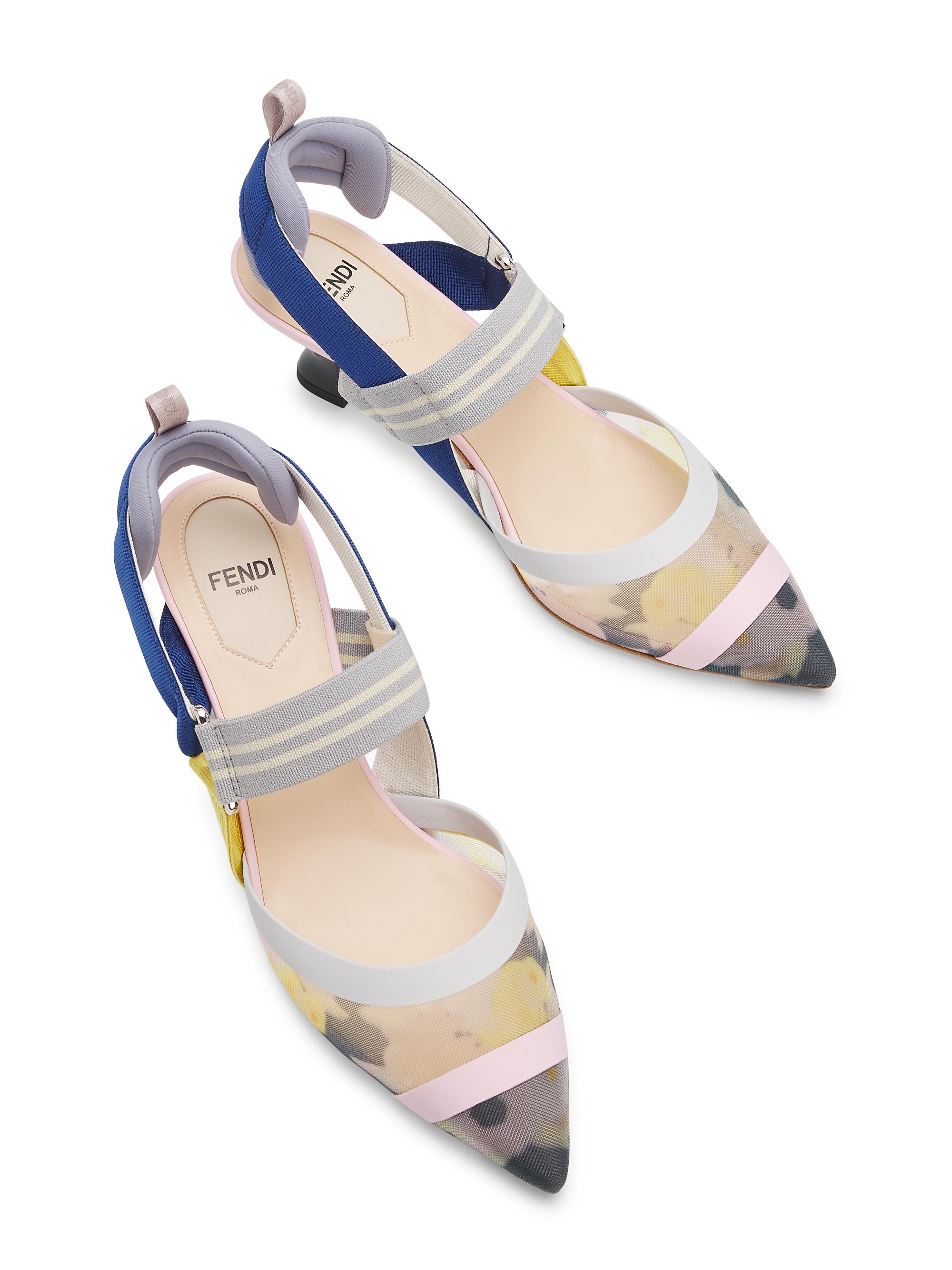 Fendi Colibri 55MM Mesh Slingback Pumps | Saks Fifth Avenue