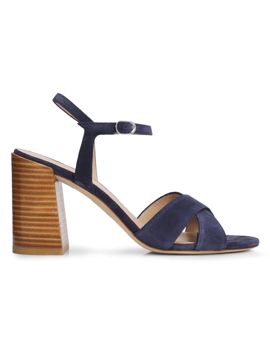 Stuart Weitzman Alyssa 85MM Crisscross Suede Sandals | Saks Fifth Avenue