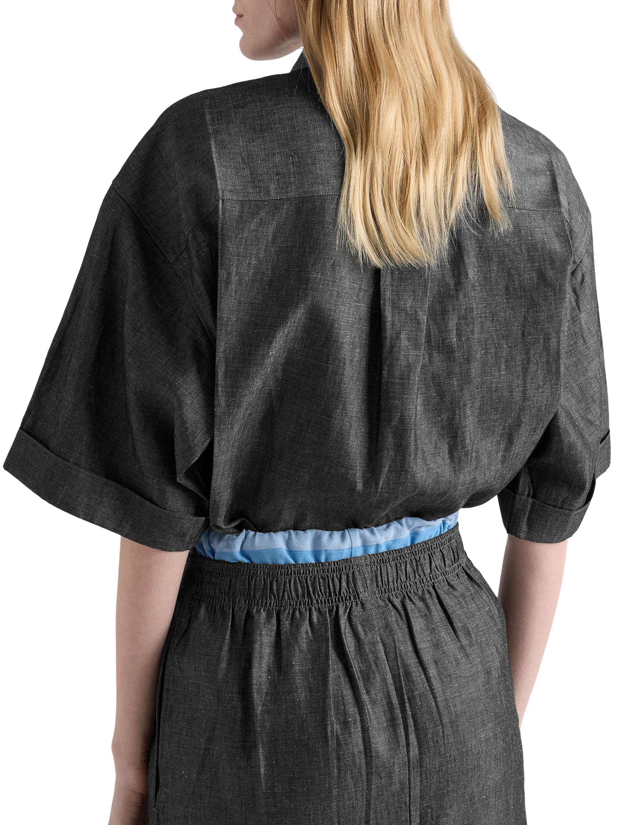 Prada Short-Sleeved Chambray Shirt | Saks Fifth Avenue