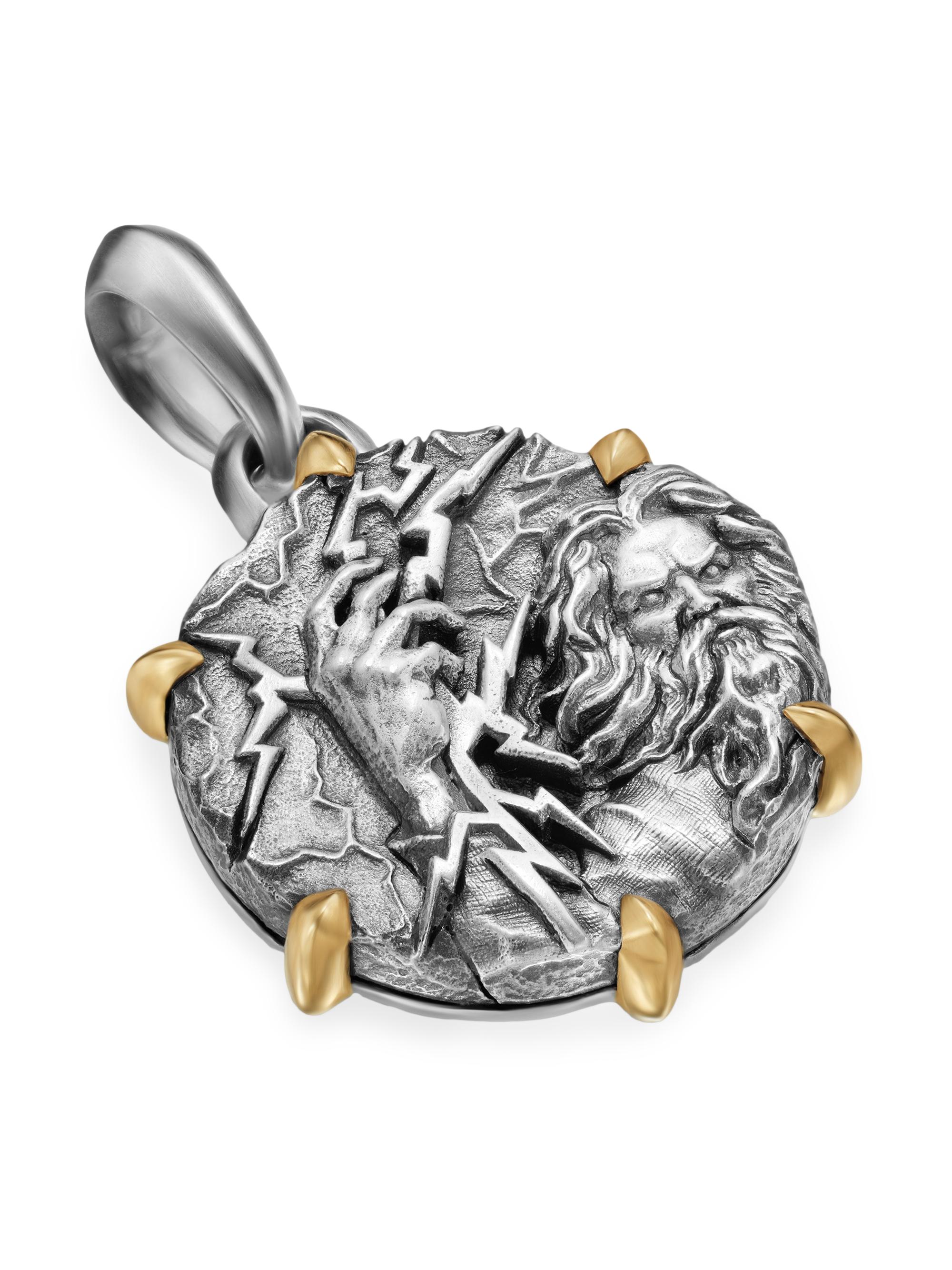 David Yurman Zeus Amulet in Sterling Silver with 18K Yellow Gold, 26 ...