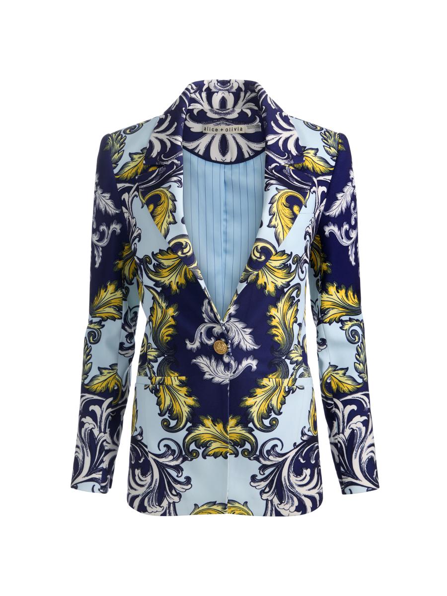 ALICE + OLIVIA Hope Printed Fitted Blazer | Saks Fifth Avenue
