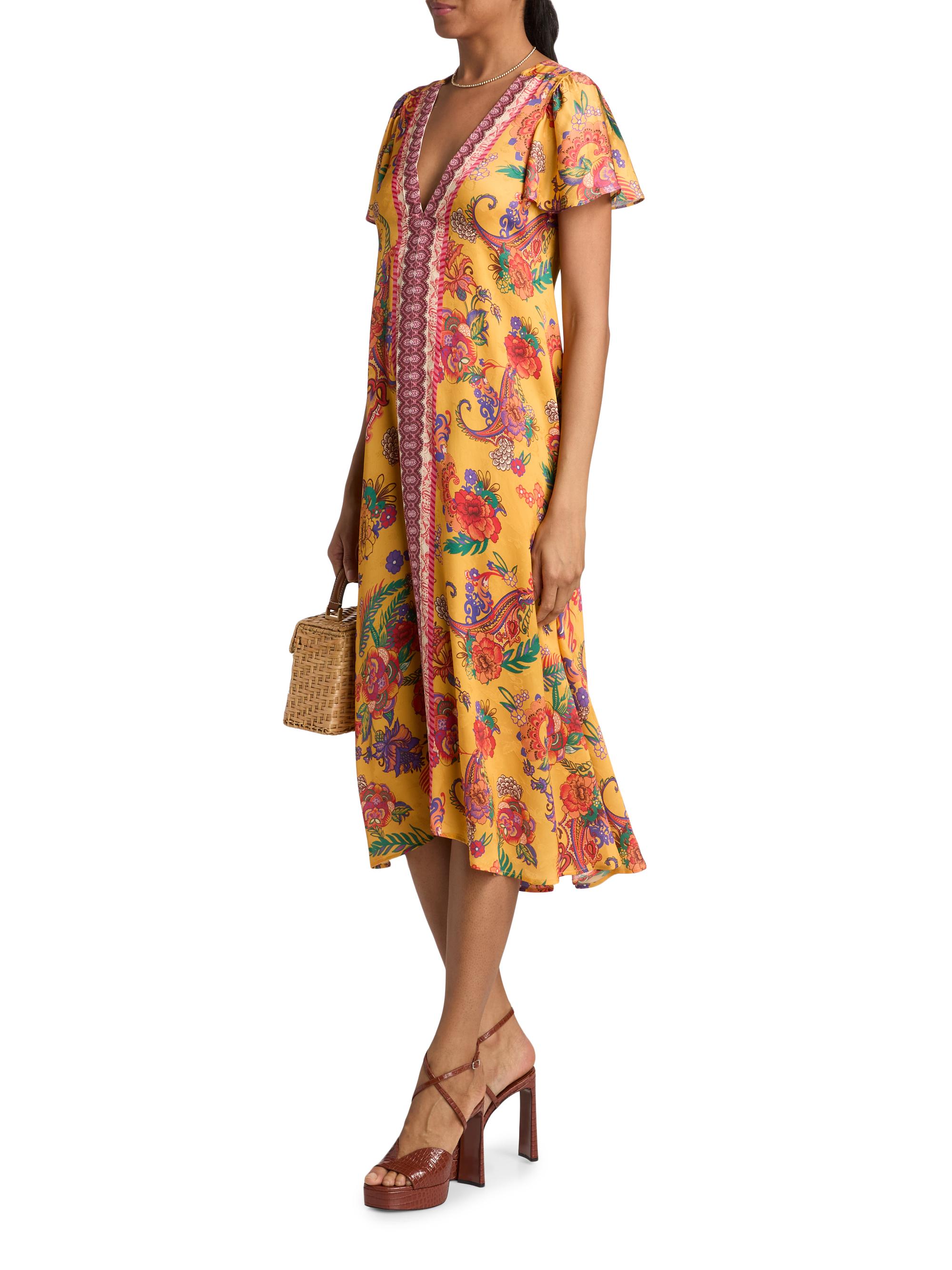 Johnny Was Linnea Eva Midi-Dress | Saks Fifth Avenue