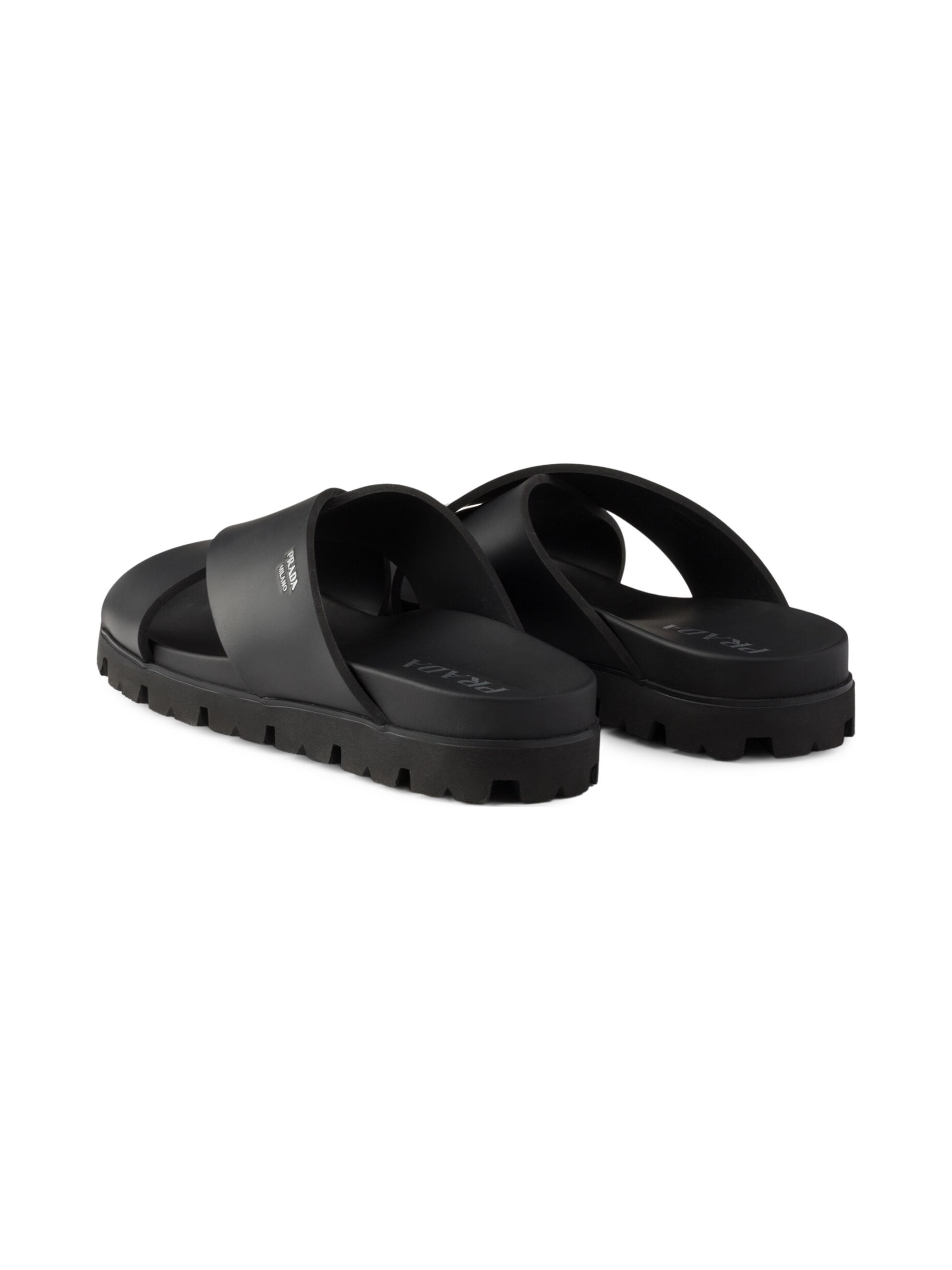 Prada Crisscross Rubber Slides | Saks Fifth Avenue
