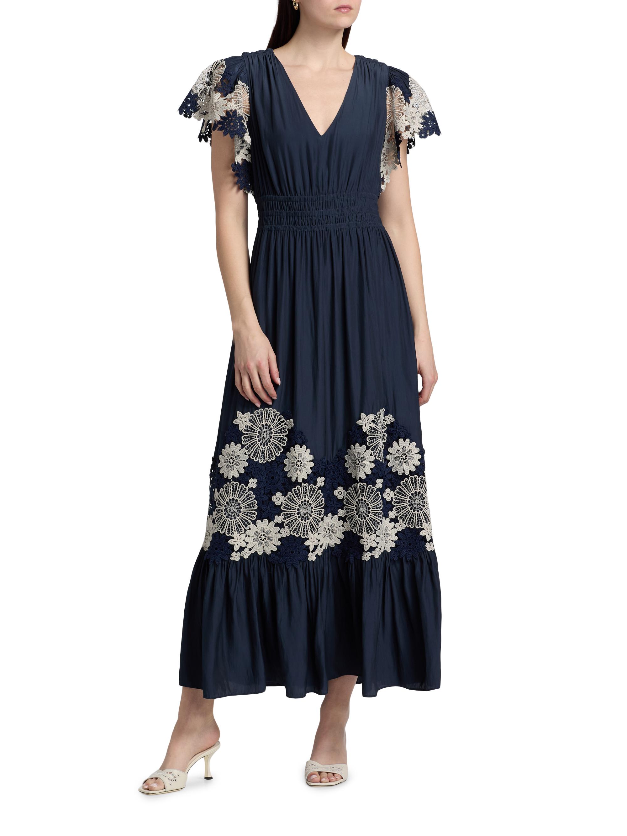 Ramy Brook Georgie Crochet Lace Midi-Dress | Saks Fifth Avenue