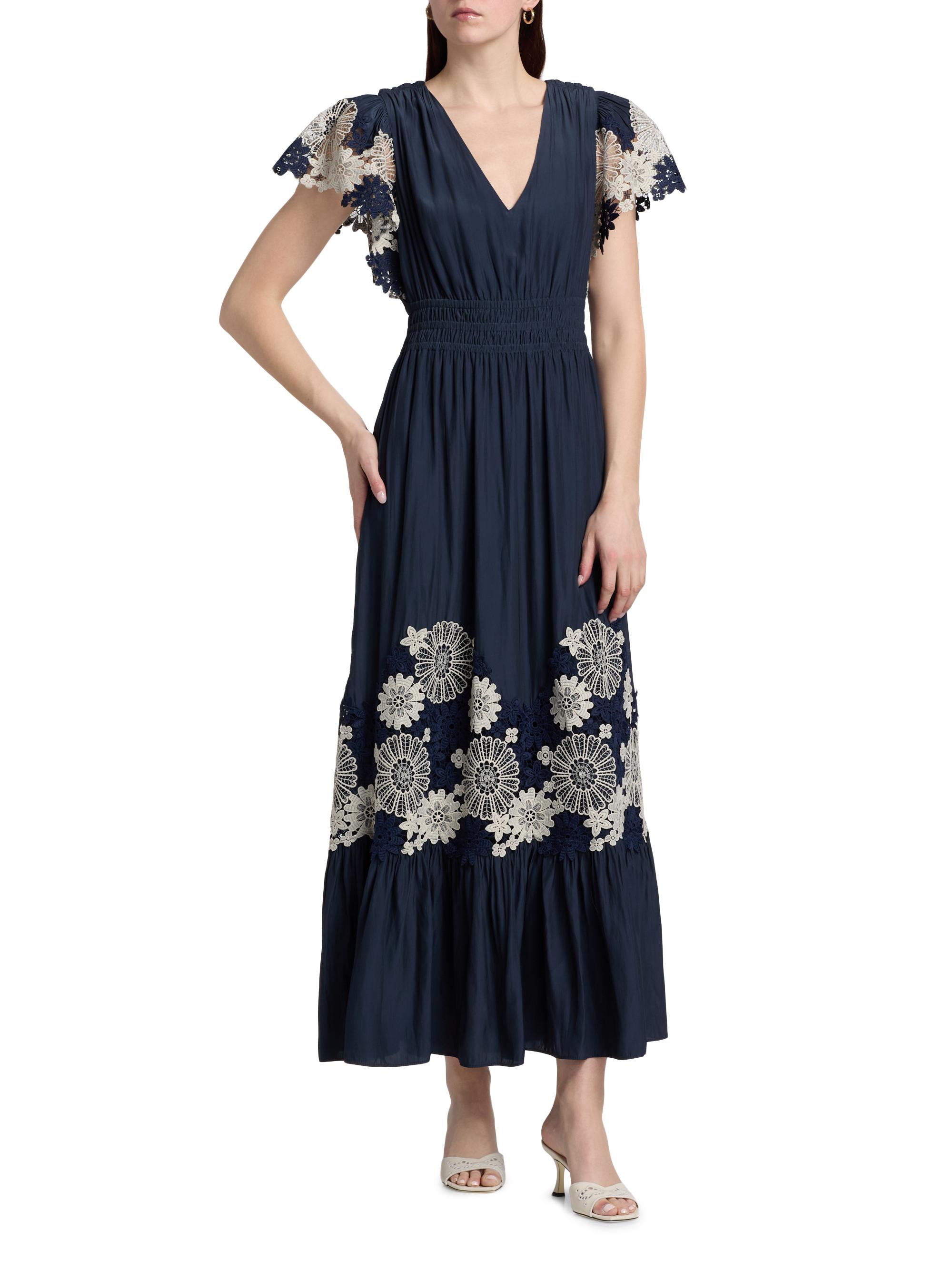 Ramy Brook Georgie Crochet Lace Midi-Dress | Saks Fifth Avenue
