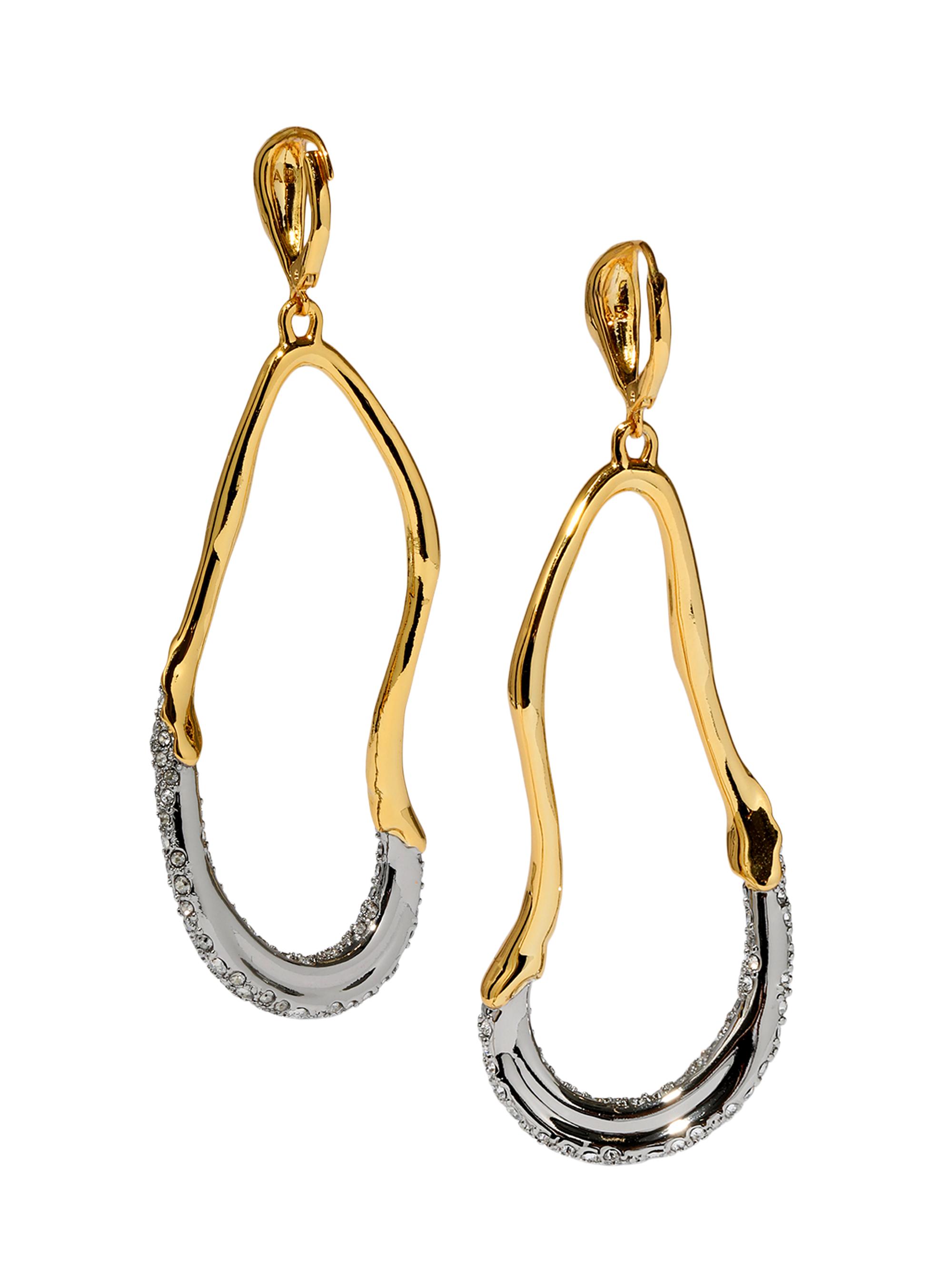 Alexis Bittar Solanales 14K-Gold-Plated, Rhodium-Plated & Crystal Hoop ...