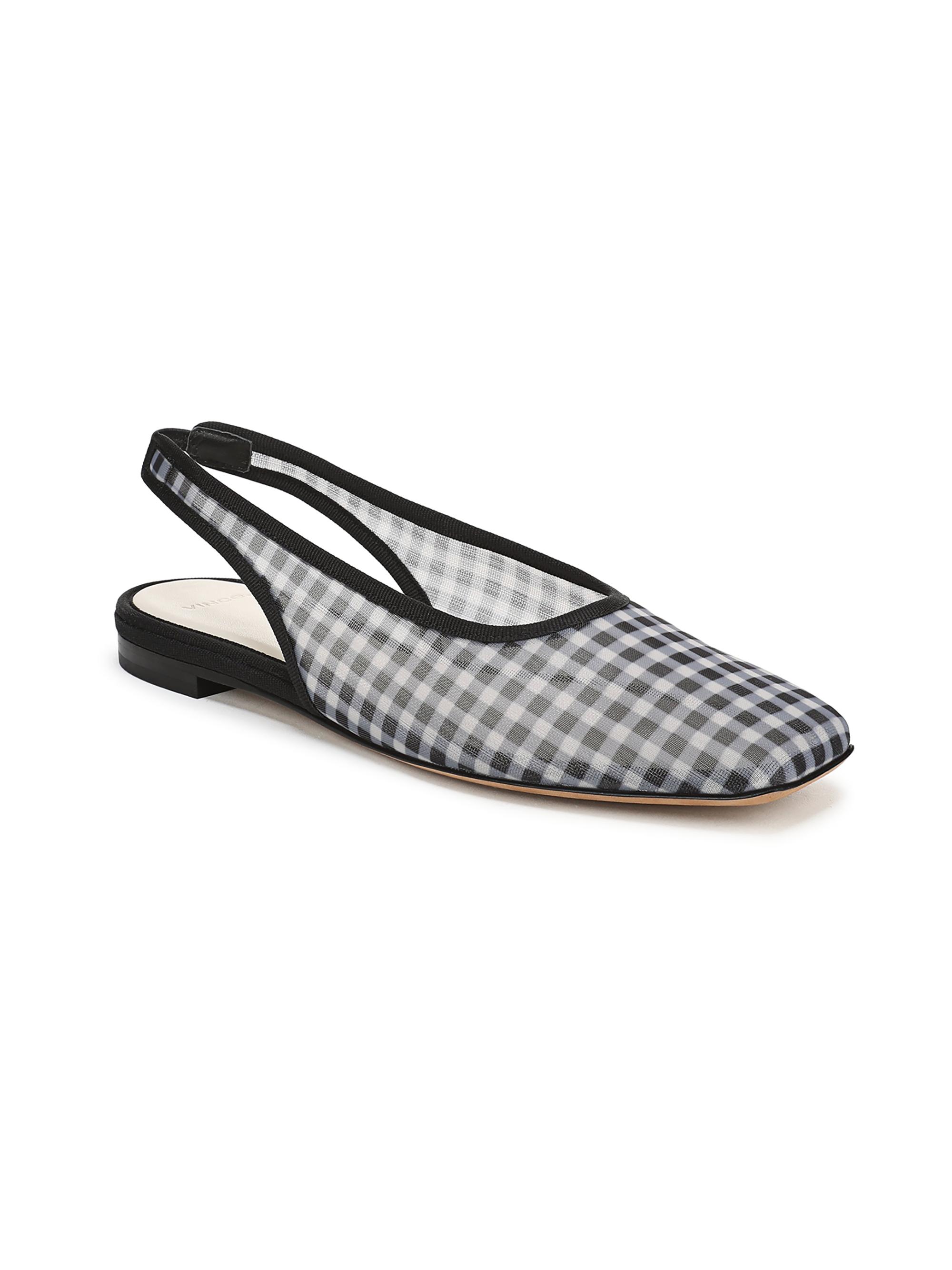 Vince Daphne Gingham Mesh Slingback Flats | Saks Fifth Avenue