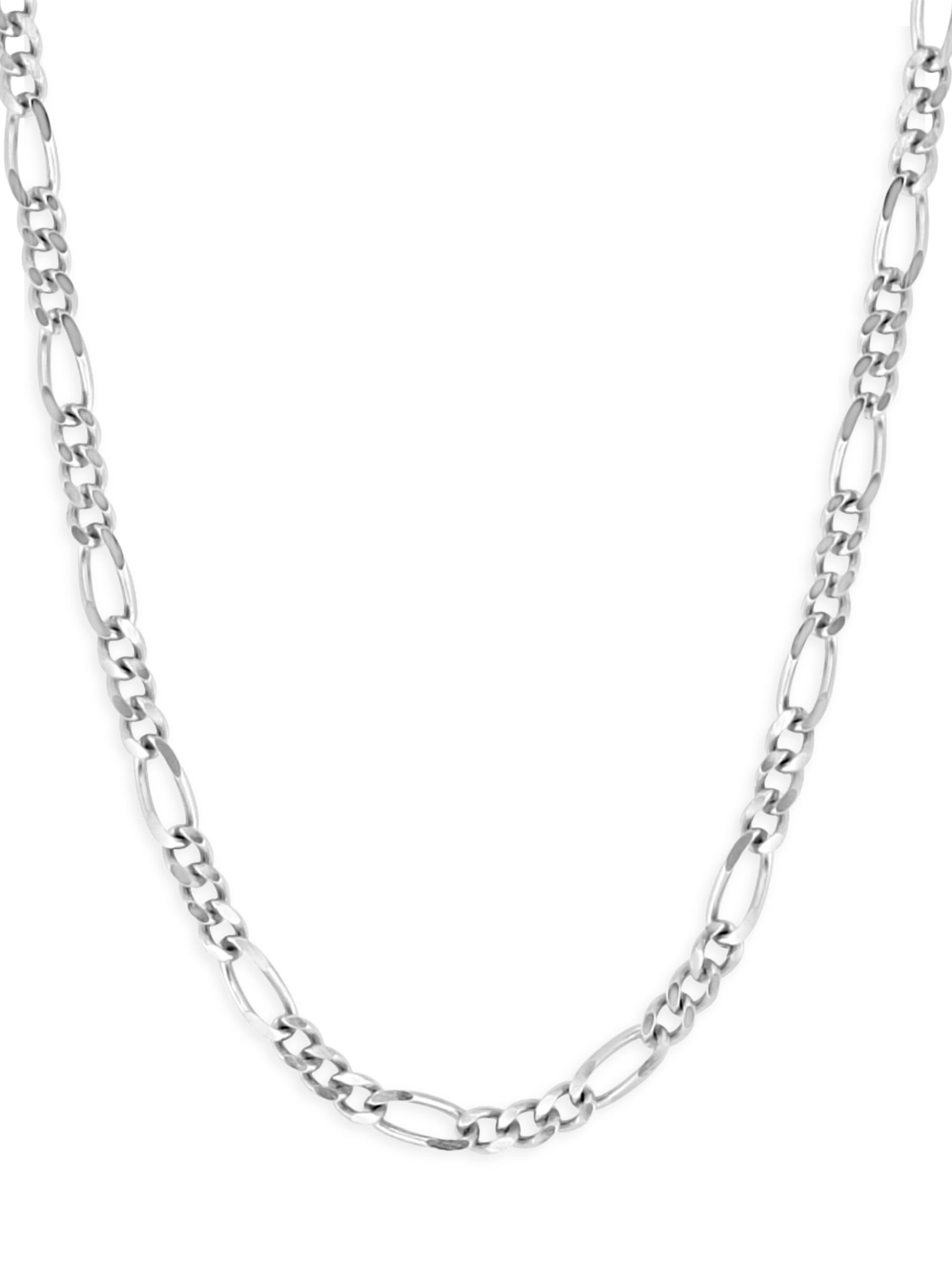 Saks Fifth Avenue Collection Sterling Silver Figaro Chain Necklace ...