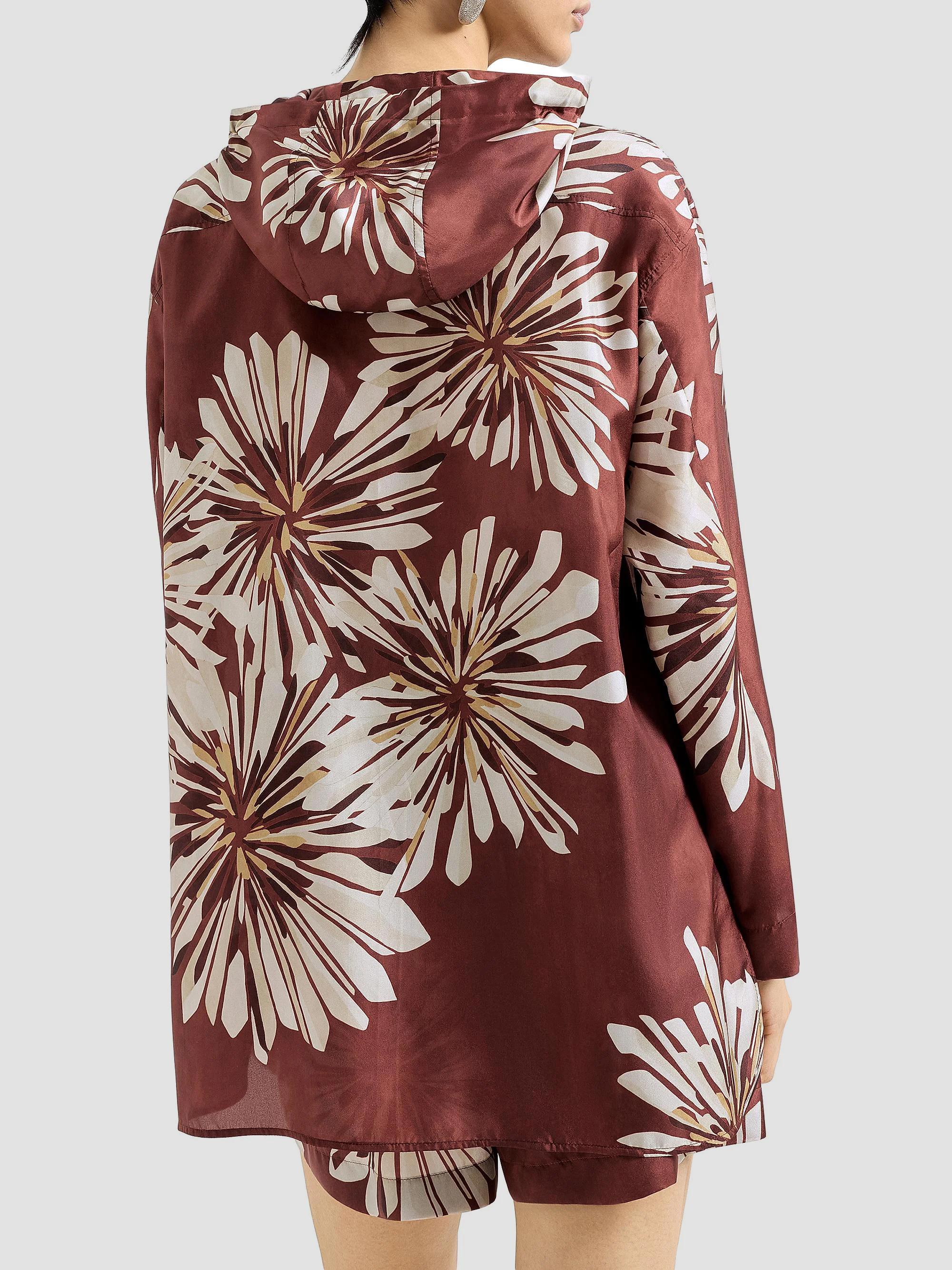 Brunello Cucinelli Silk Bloom Print Pongee Shirt with Hood | Saks Fifth ...