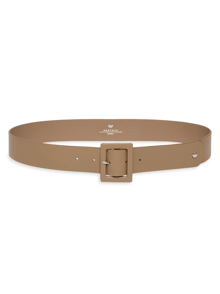 Weekend Max Mara Shiny Nappa Leather Belt | Saks Fifth Avenue