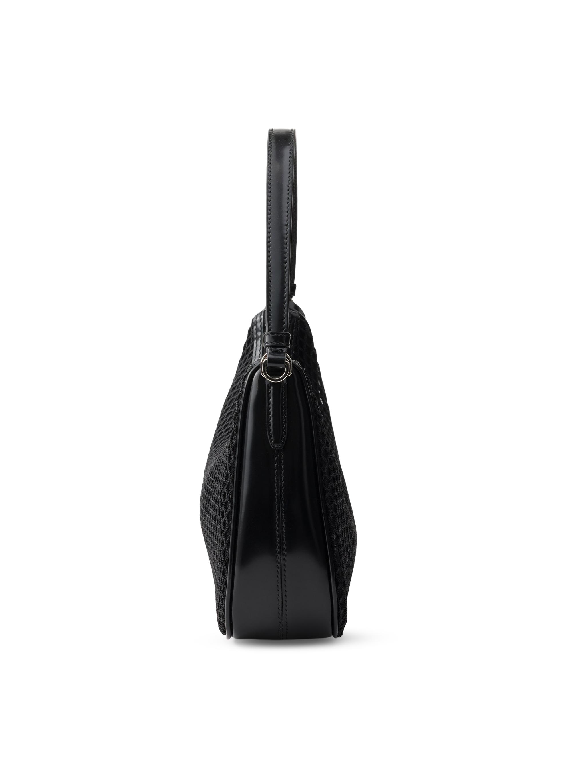 Prada Mesh and Brushed Leather Hobo Bag | Saks Fifth Avenue