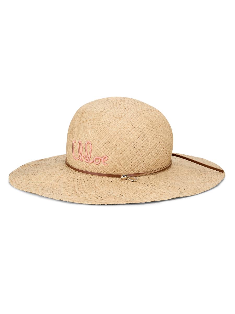 Chloé Girl's Logo Raffia Sun Hat | Saks Fifth Avenue