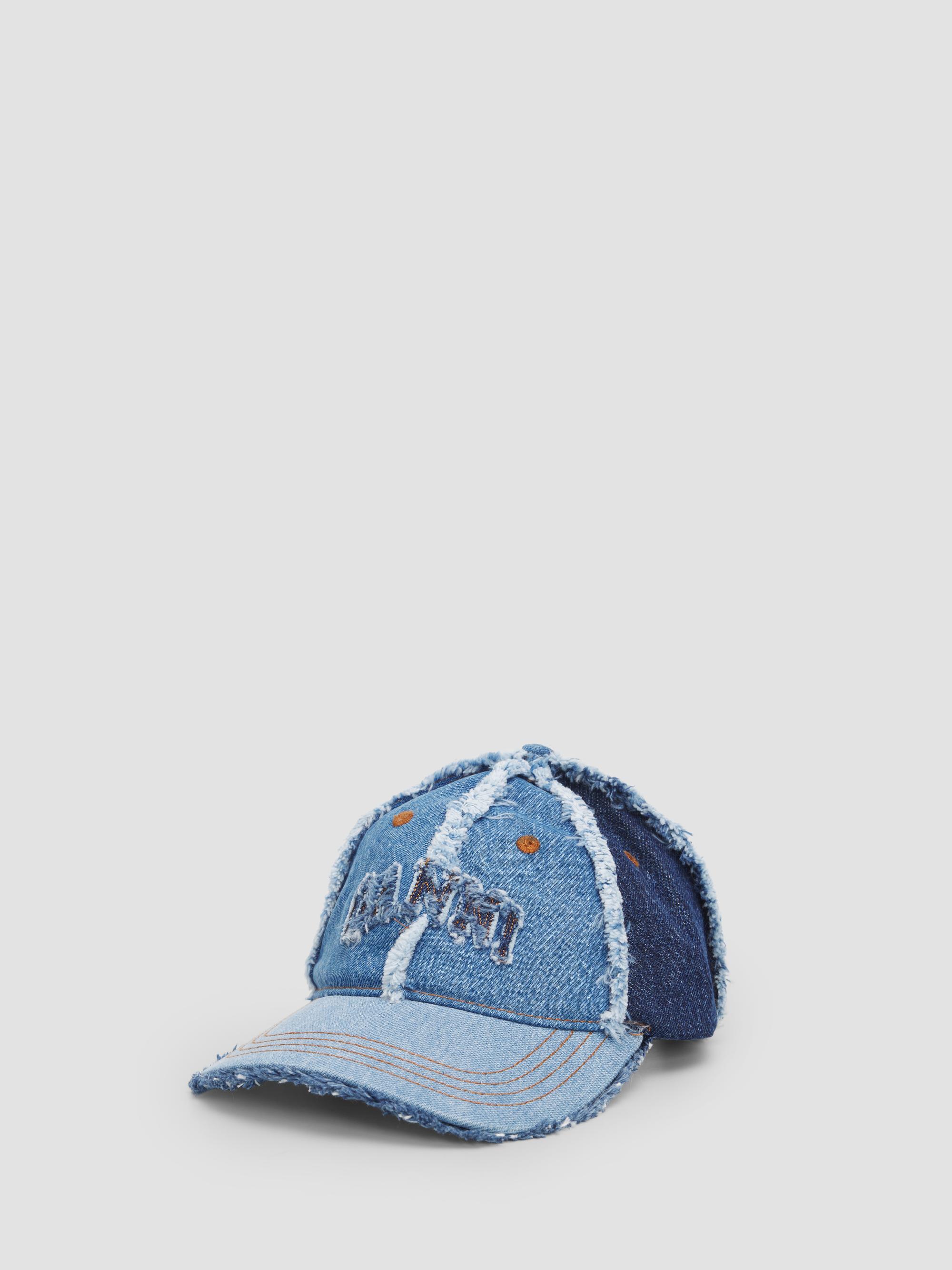 Ganni Denim Patchwork Baseball Cap | Saks Fifth Avenue